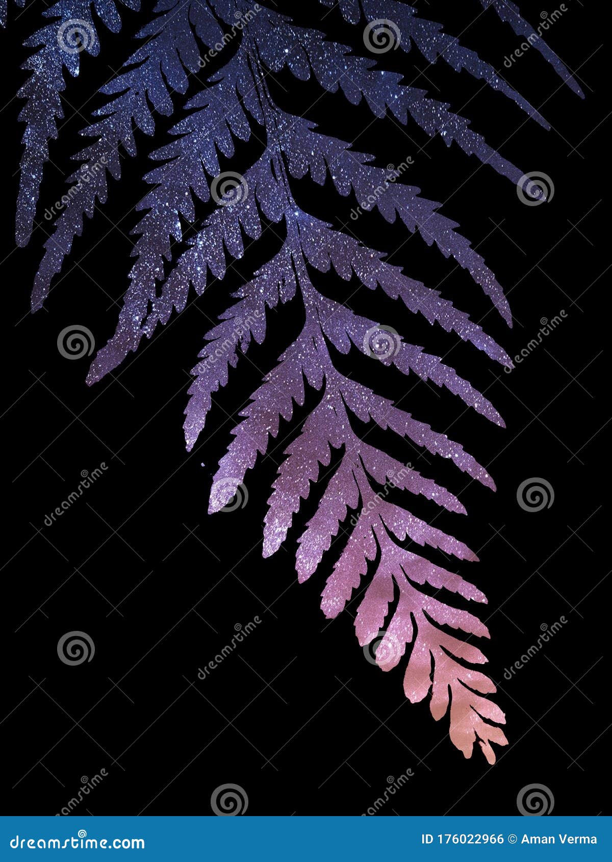 Double Exposure of Leaves Shape with Milky Way Galaxy Stars. Stock ...