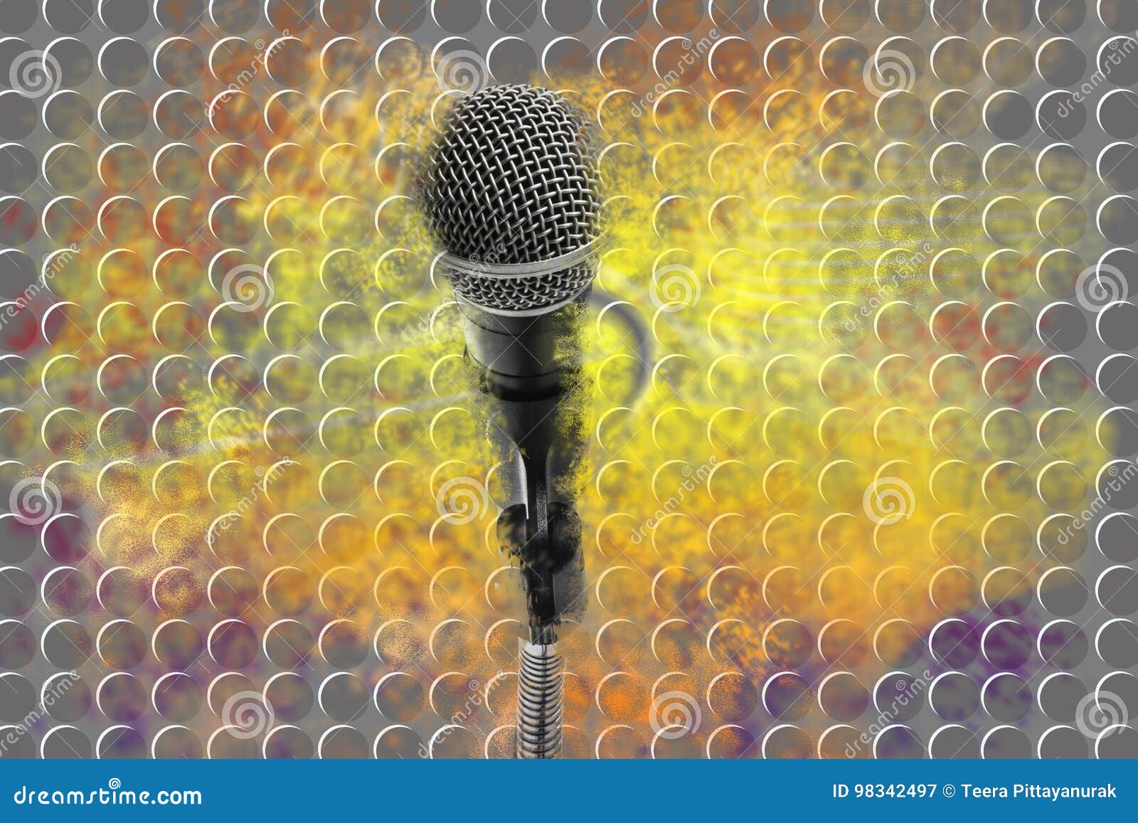 Double Exposure Microphone.the Future Ideas Stock Image - Image of ...