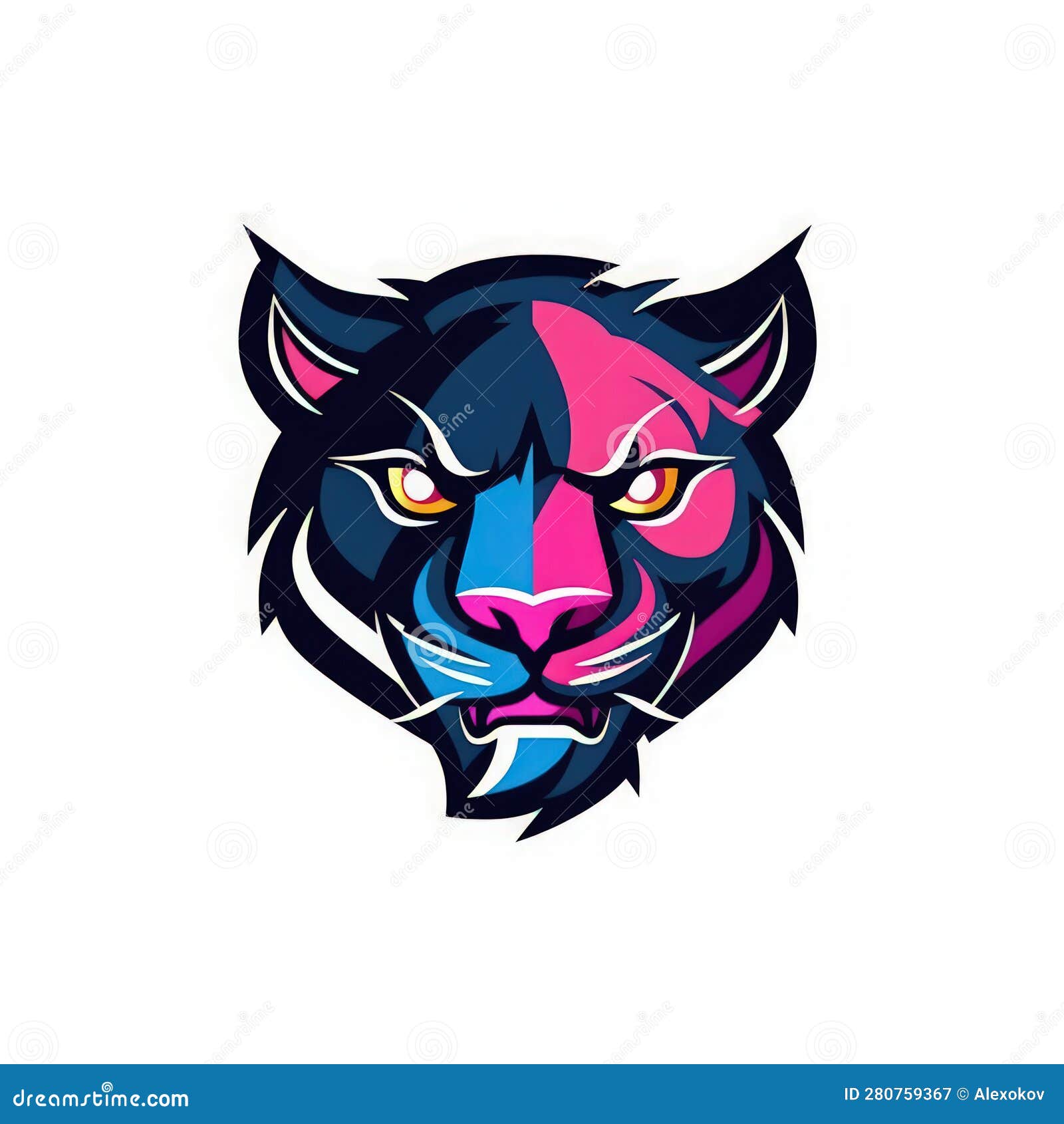 Double Exposure Panther Logo for Esports . Stock Illustration ...