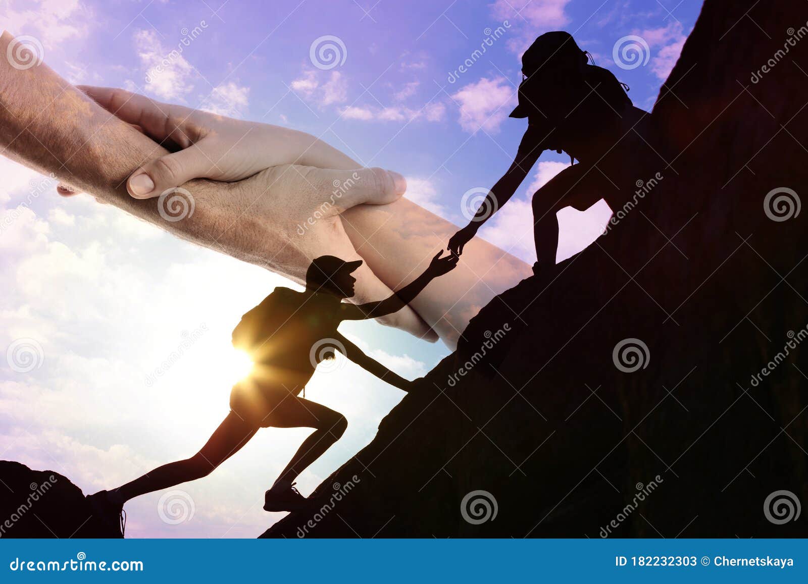 Hand Climbing Stairs Made By Wooden Blocks Royalty-Free Stock Image ...