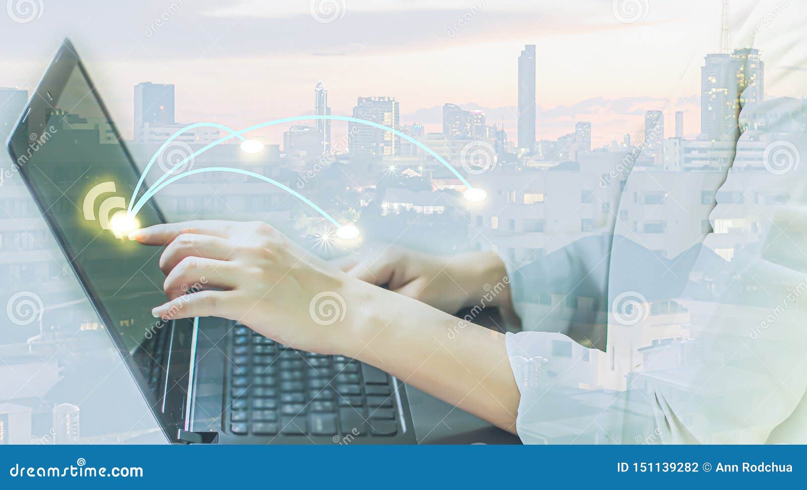 Double Exposure Photos of Woman and Technology Stock Photo - Image of ...
