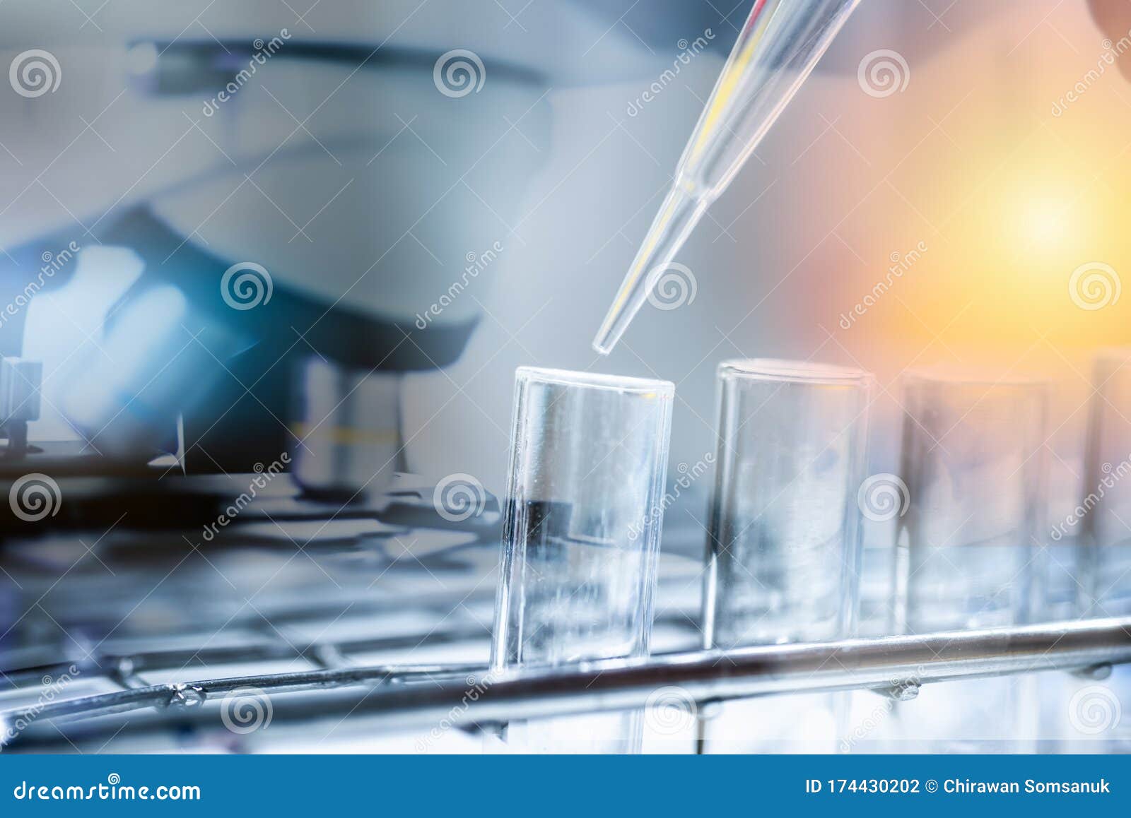 Double Exposure Test-tube in Laboratory Stock Photo - Image of ...
