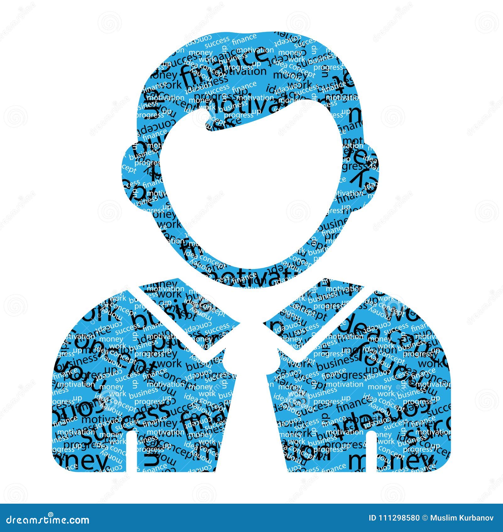Double Exposure of a Vector Businessman from Words Stock Vector ...