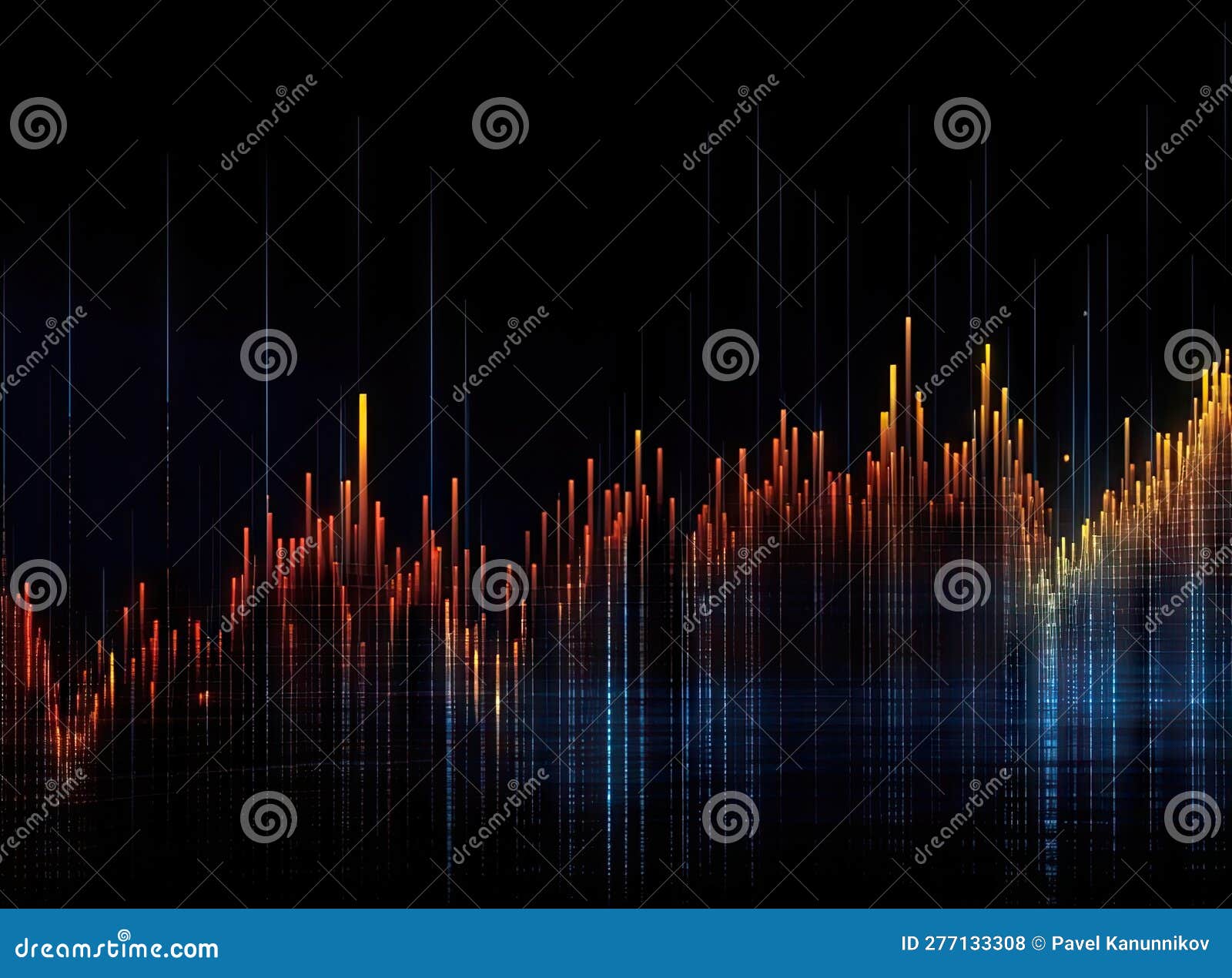 Double Exposure of Virtual Creative Financial Diagram on Empty Room ...