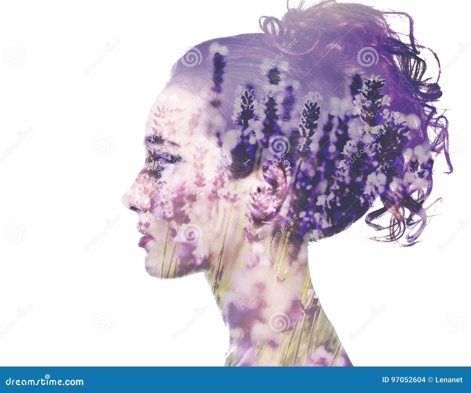 Double exposure woman stock photo. Image of female, elegant - 97052604