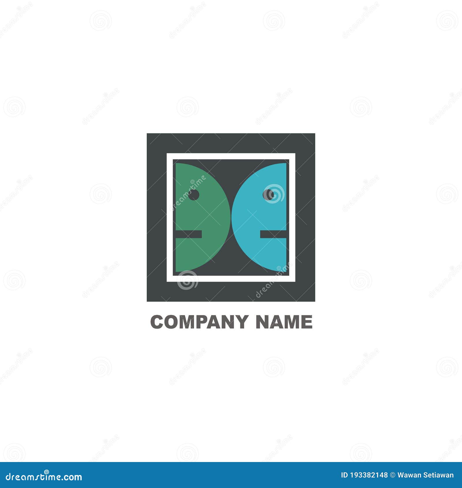 Double Face Design Logo - Vector Stock Vector - Illustration of modern ...