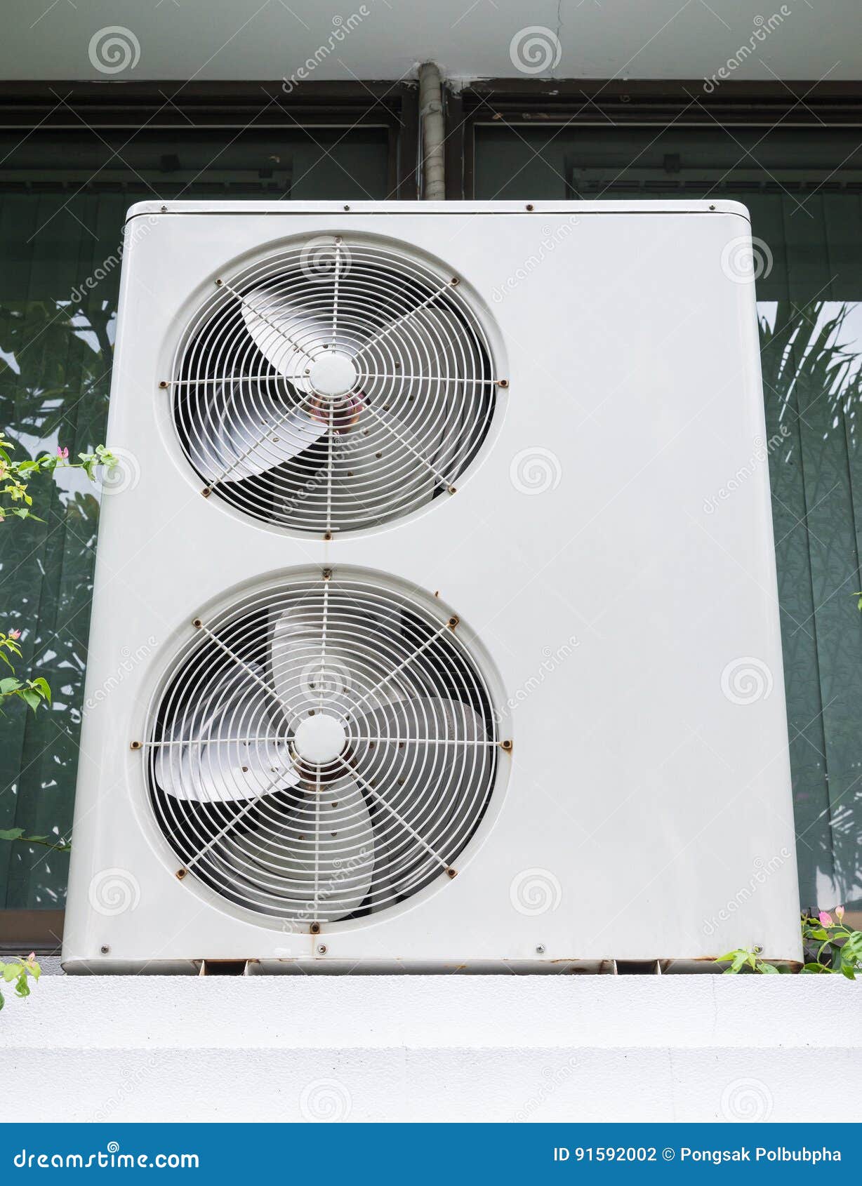 Double Fan of the Compressor Unit. Stock Photo - Image of equipment ...