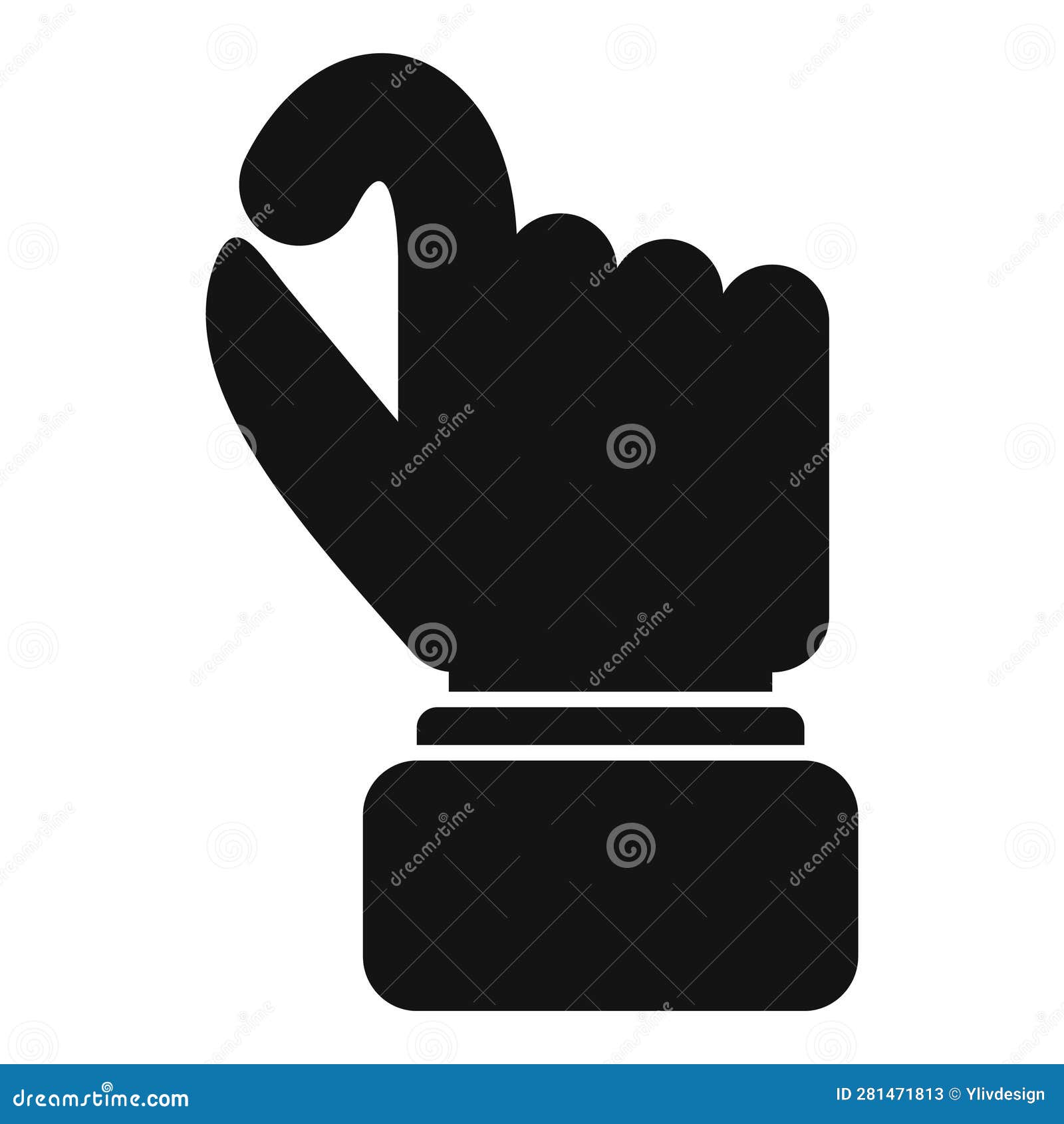 Double Finger Sign Icon Simple Vector. Arm Pose Stock Vector ...