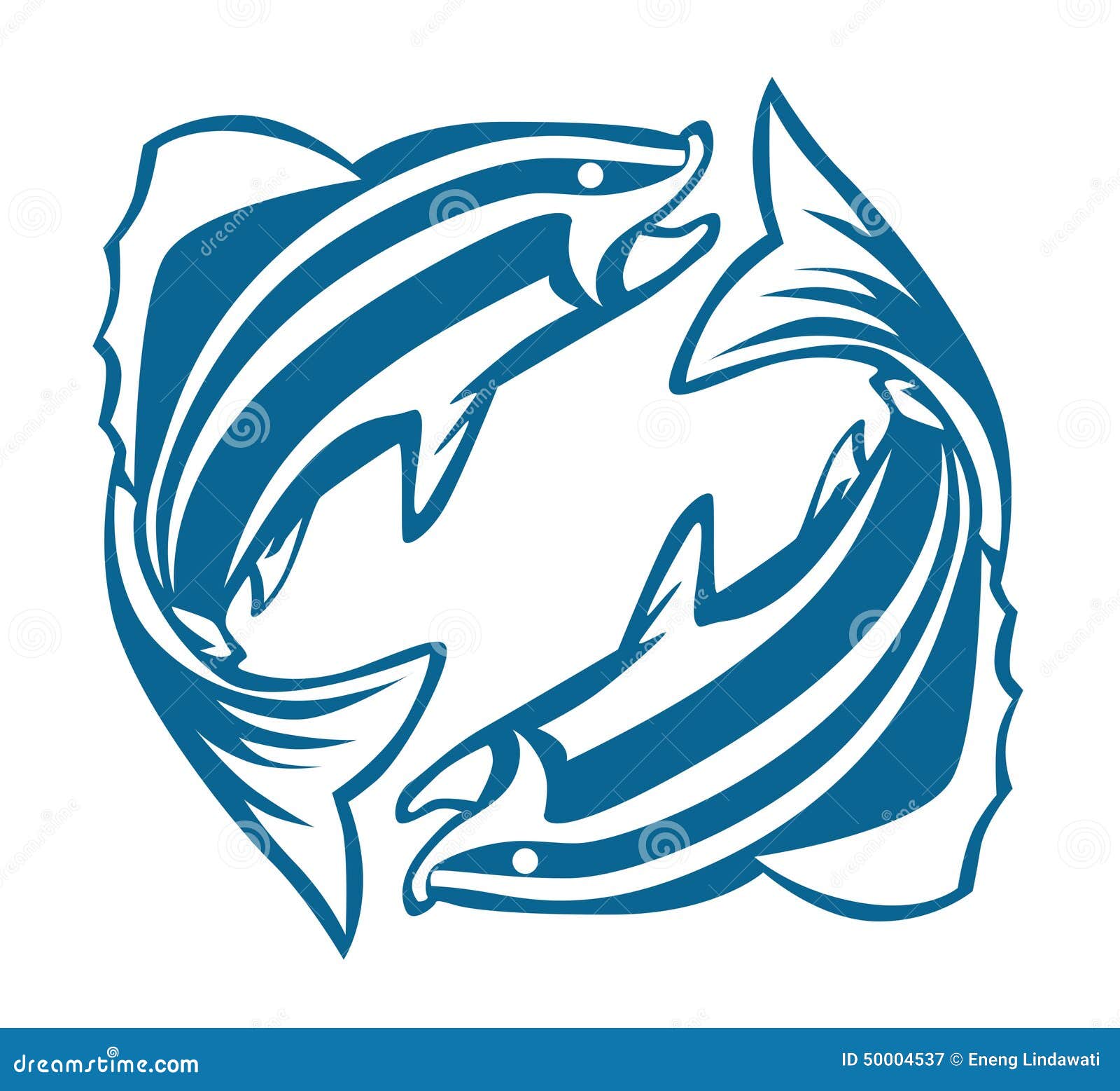 Double Fish Logos, Marine Life Icon , Salmon Logo Cartoon Vector ...
