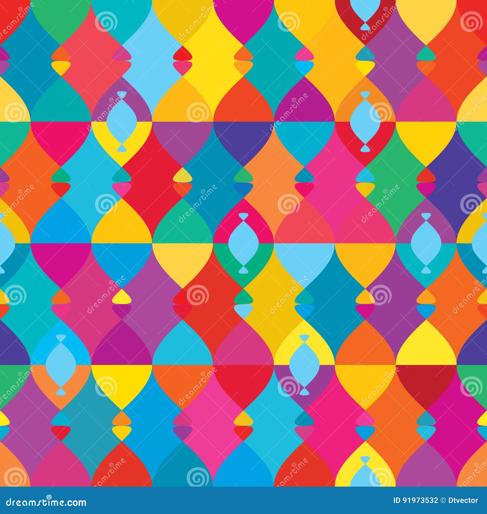 Double Fish Symmetry Seamless Pattern Stock Vector - Illustration of ...