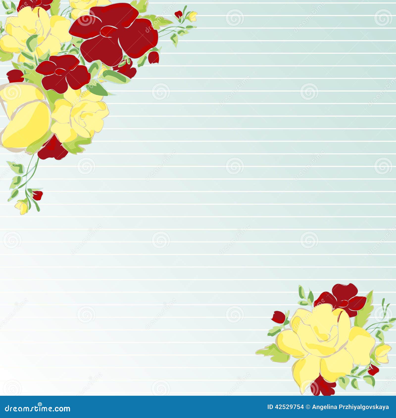 Double flower frame stock vector. Illustration of yellow - 42529754