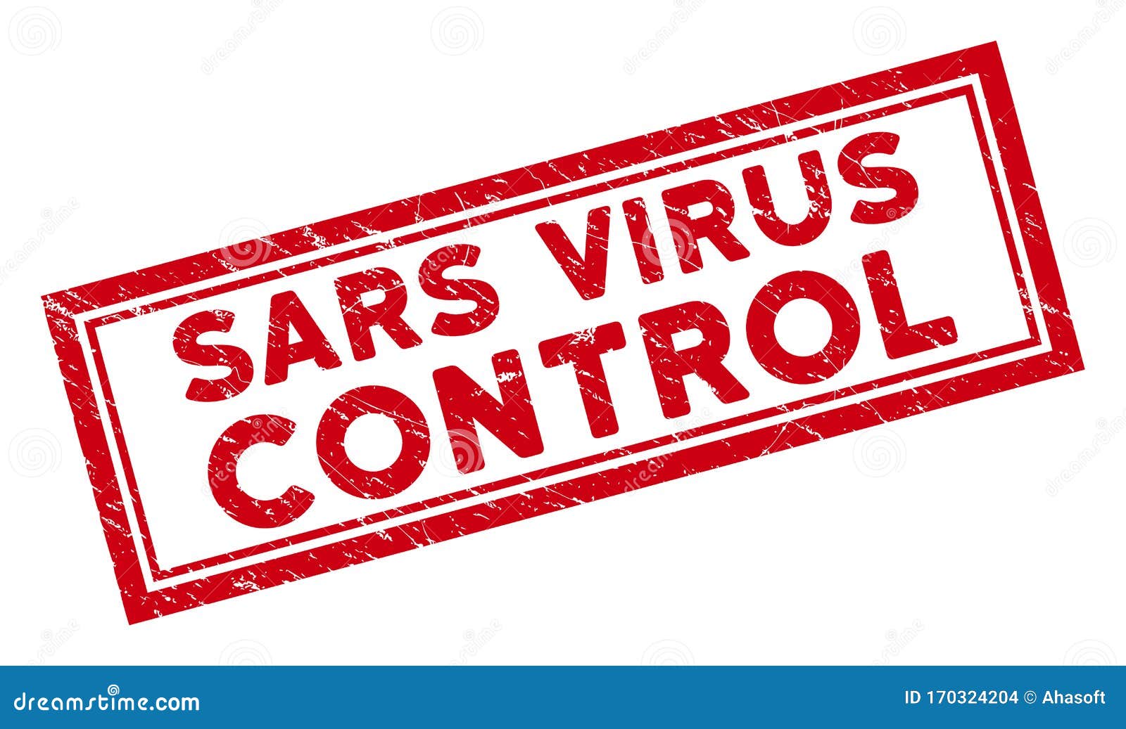Double Framed Grunge Sars Virus Control Rectangle Seal Stock Vector ...