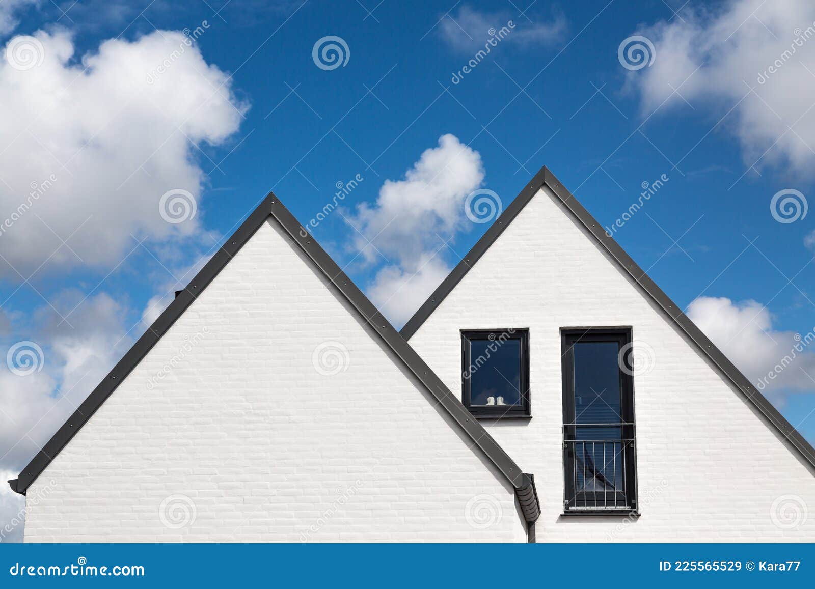 Double_gable stock image. Image of sheet, roofing, construction - 225565529