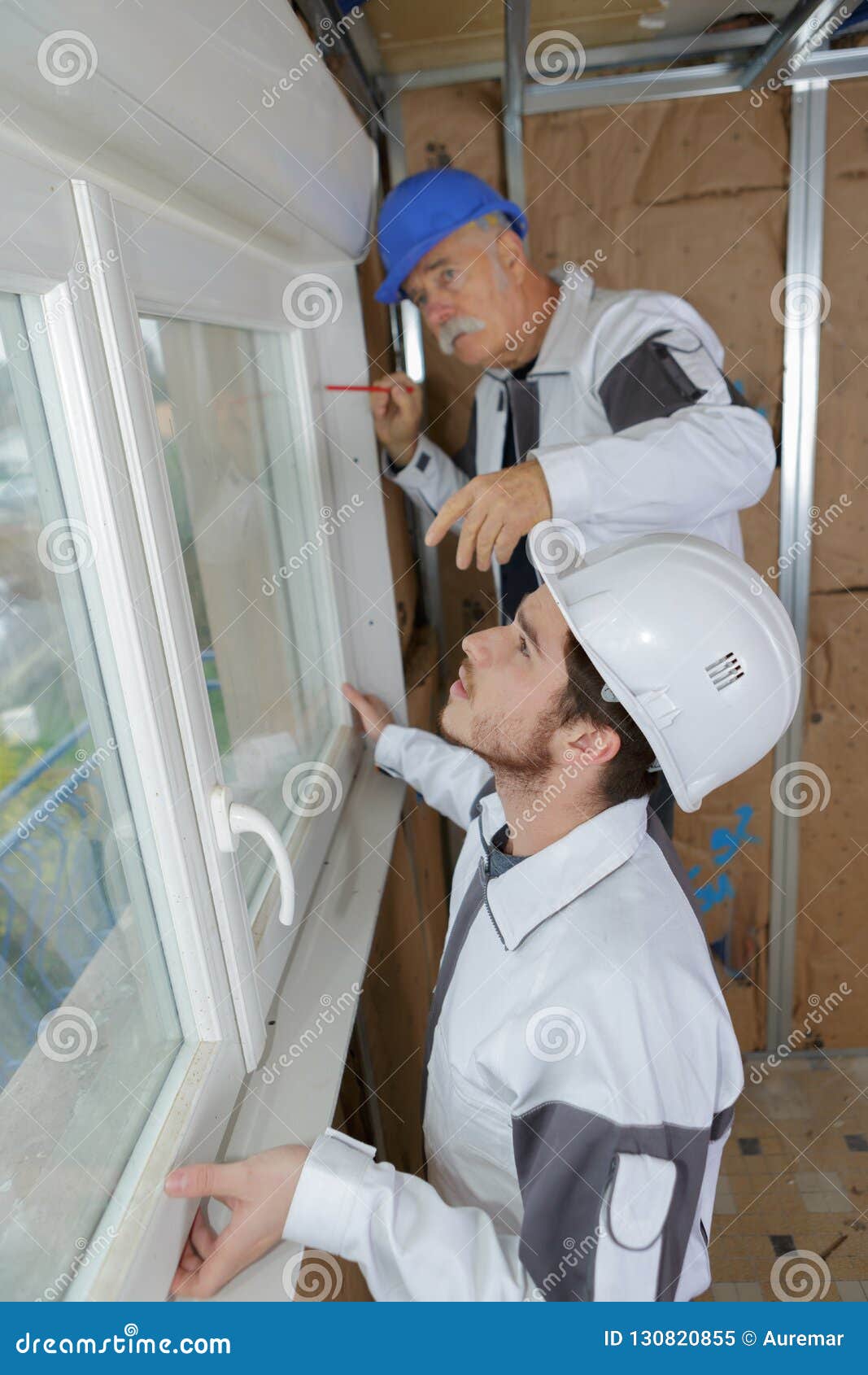 Double Glazed Window Installer Stock Image - Image of improvement, site ...