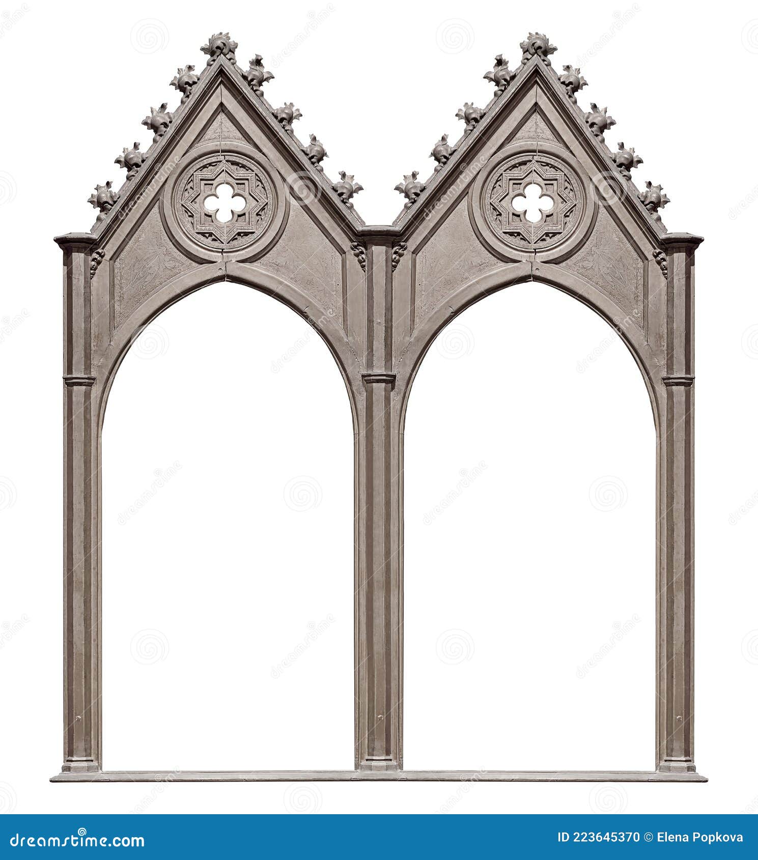 Double Gothic Silver Frame Diptych for Paintings, Mirrors or Photos ...