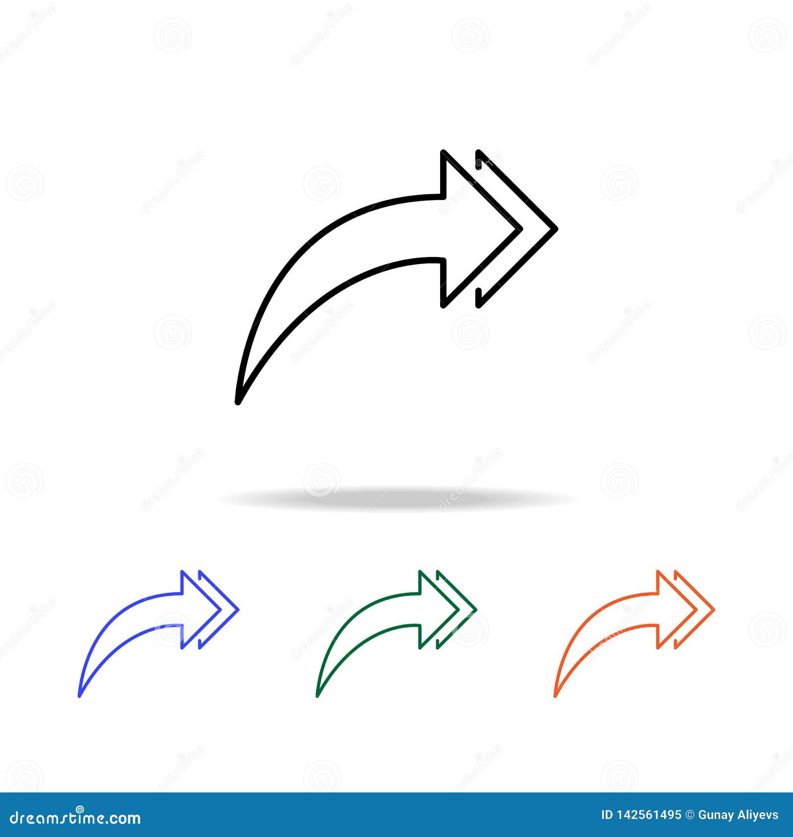 Double Growing Arrows Icon. Elements of Simple Web Icon in Multi Color ...
