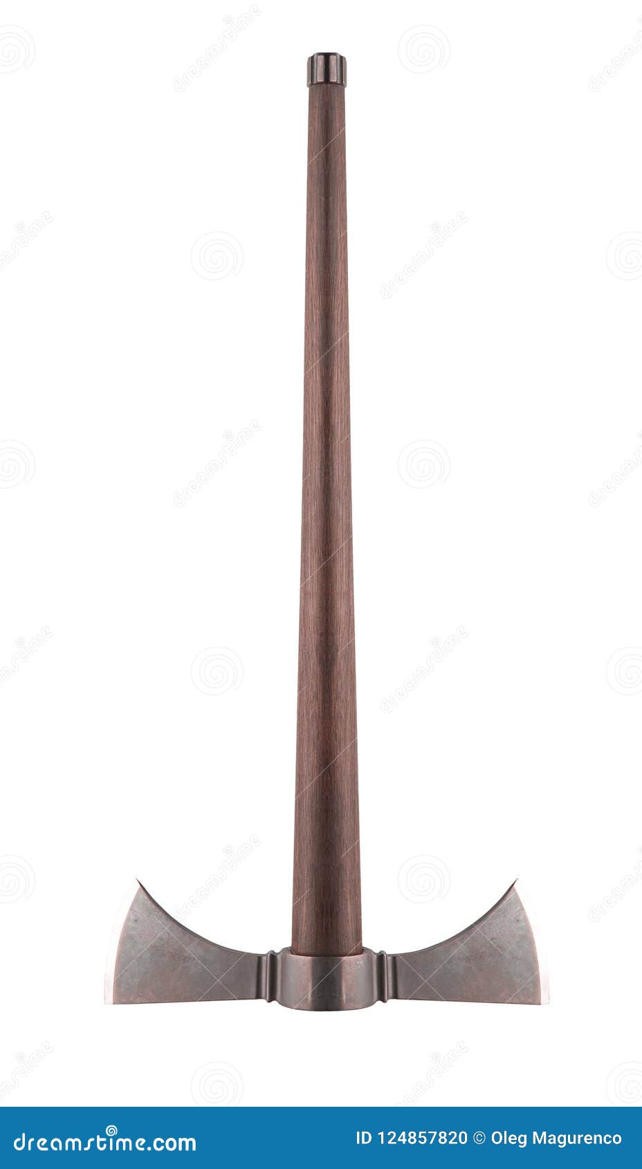 Double hache d'isolement photo stock. Image du fond - 124857820