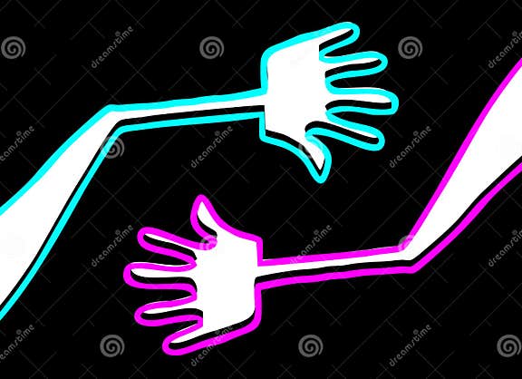 Double hands stock vector. Illustration of decoration - 27630974