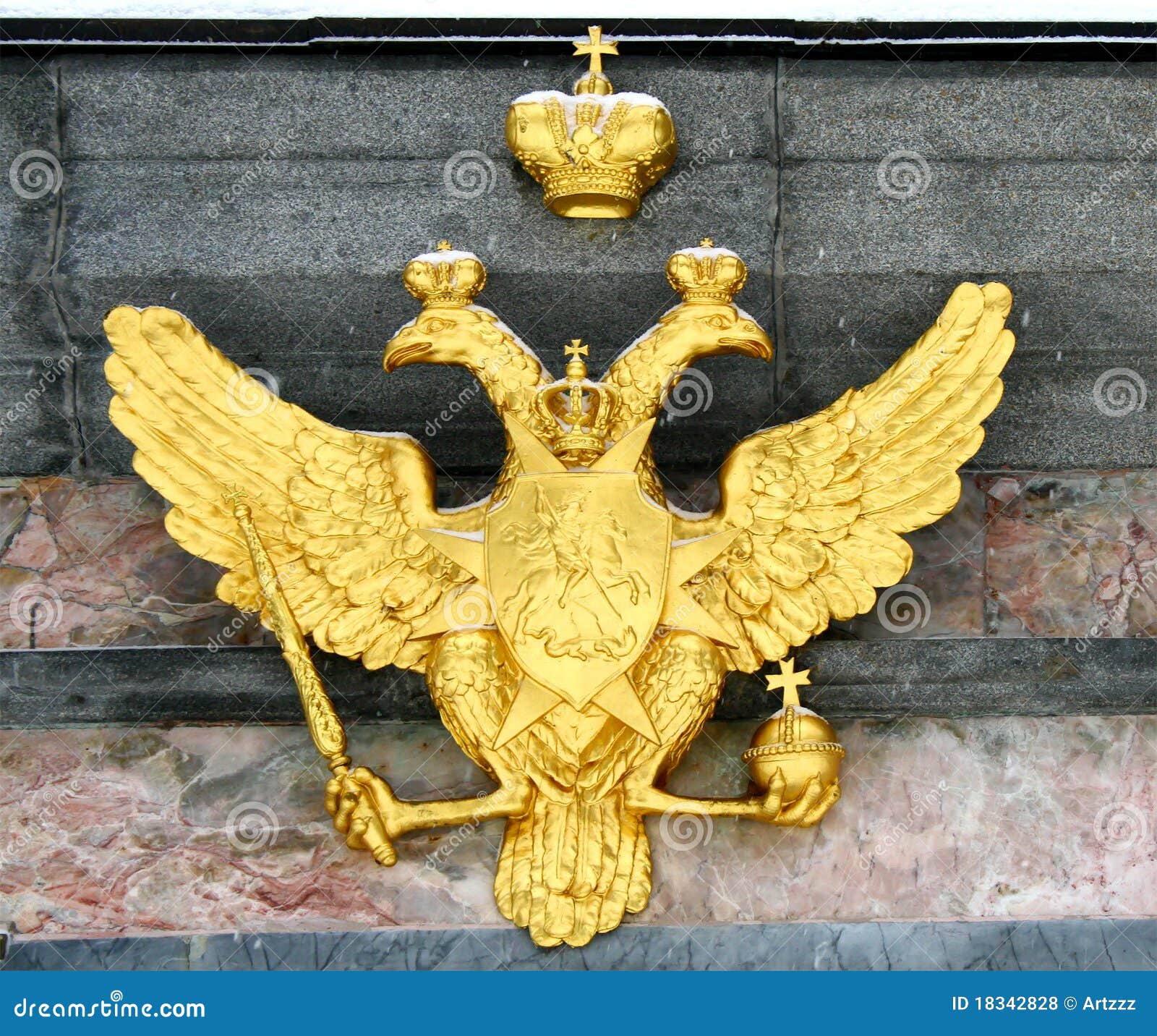 Double-headed eagle stock photo. Image of king, crown - 18342828