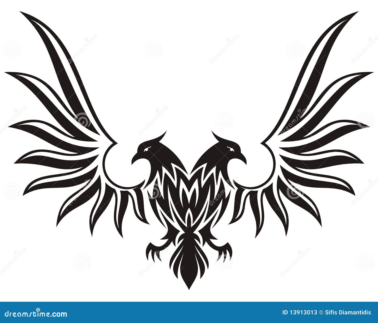 Double headed eagle 2 stock vector. Illustration of clip - 13913013