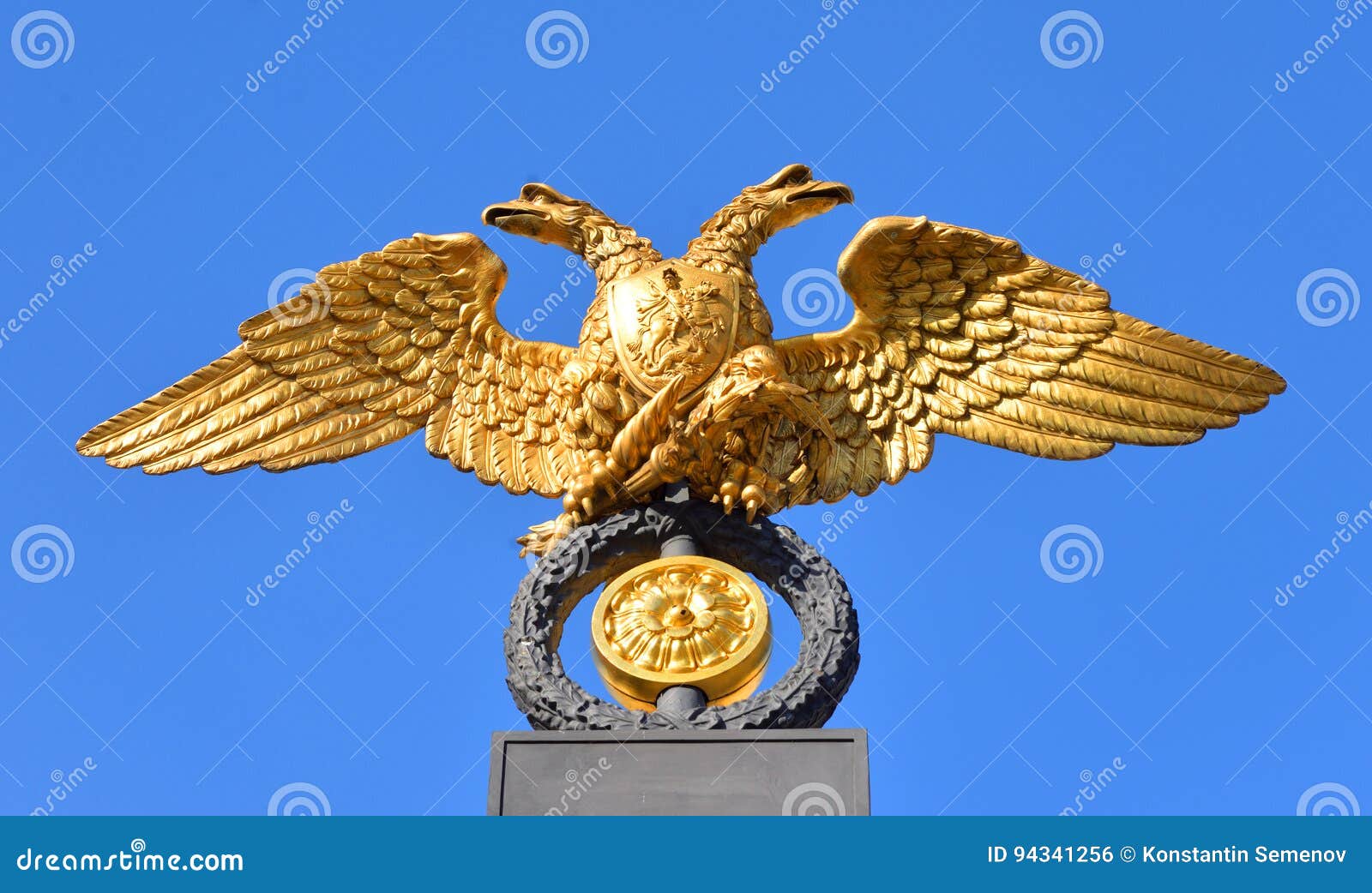 Double-headed Eagle - the Emblem of the Russian Empire. Stock Photo ...