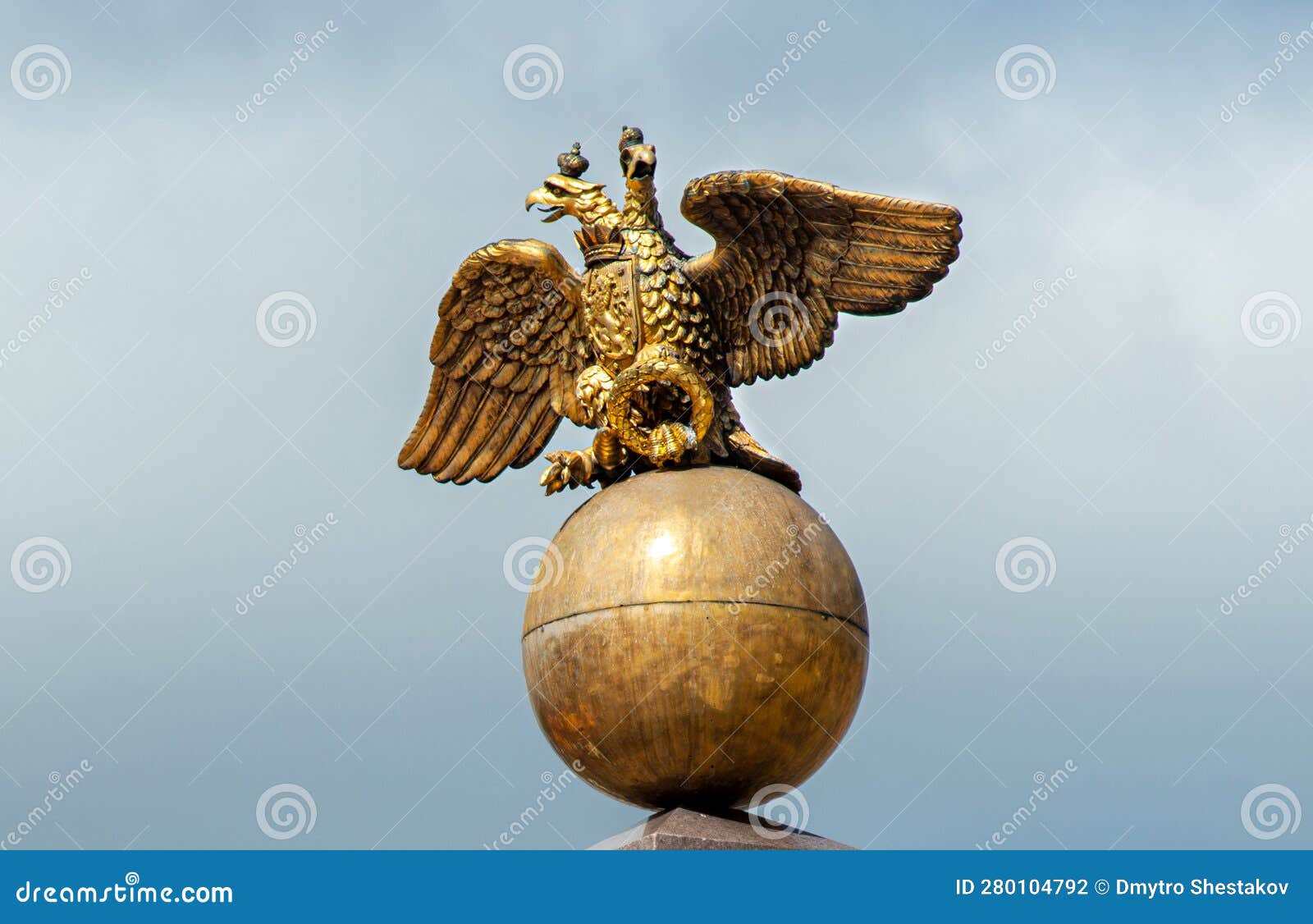 Double-headed Eagle Obelisk of the Empress in Helsinki Stock Photo ...