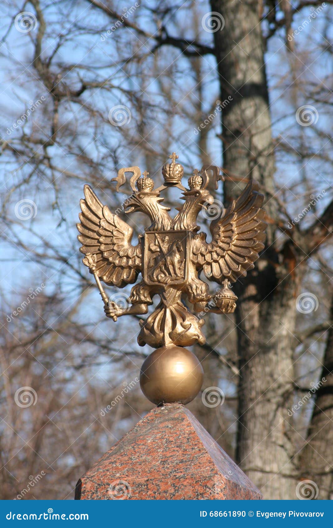 Double-headed eagle stock photo. Image of czar, emperor - 68661890