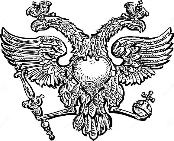 Double-headed eagle stock vector. Illustration of insignia - 37665207