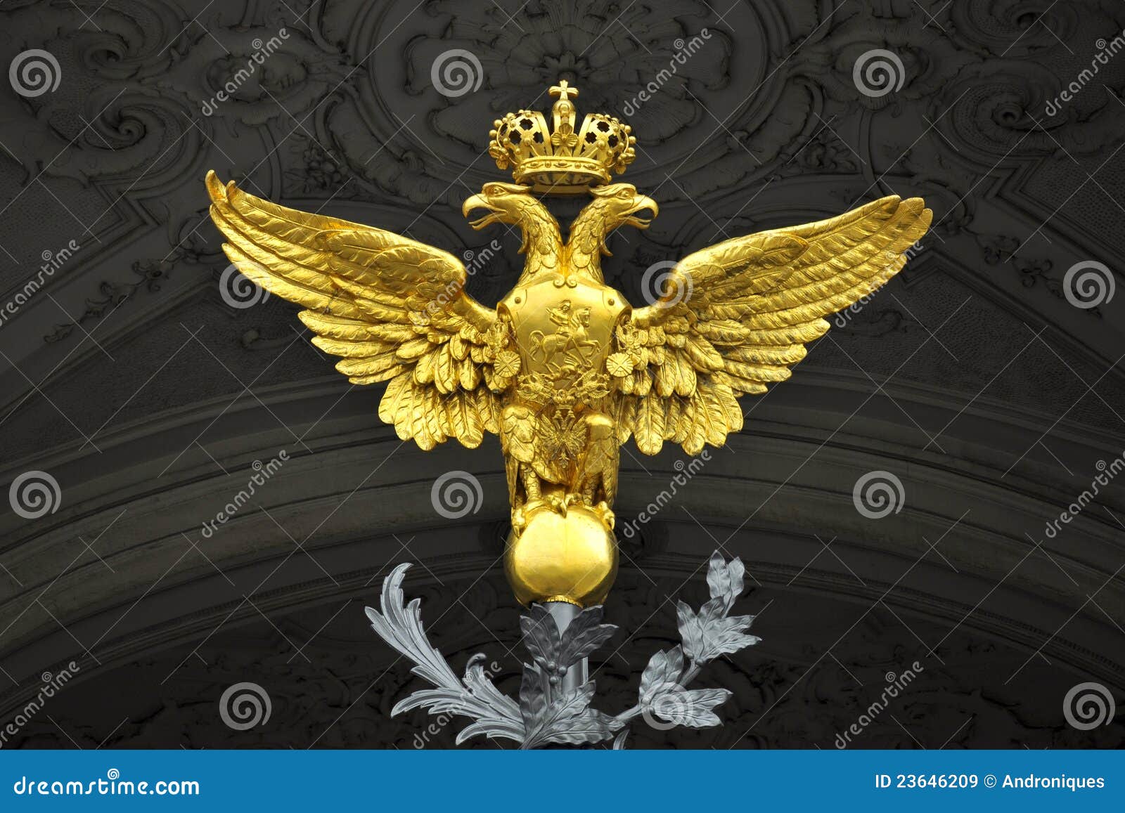 Double Headed Eagle, Winter Palace, St.Petersburg Stock Image - Image ...