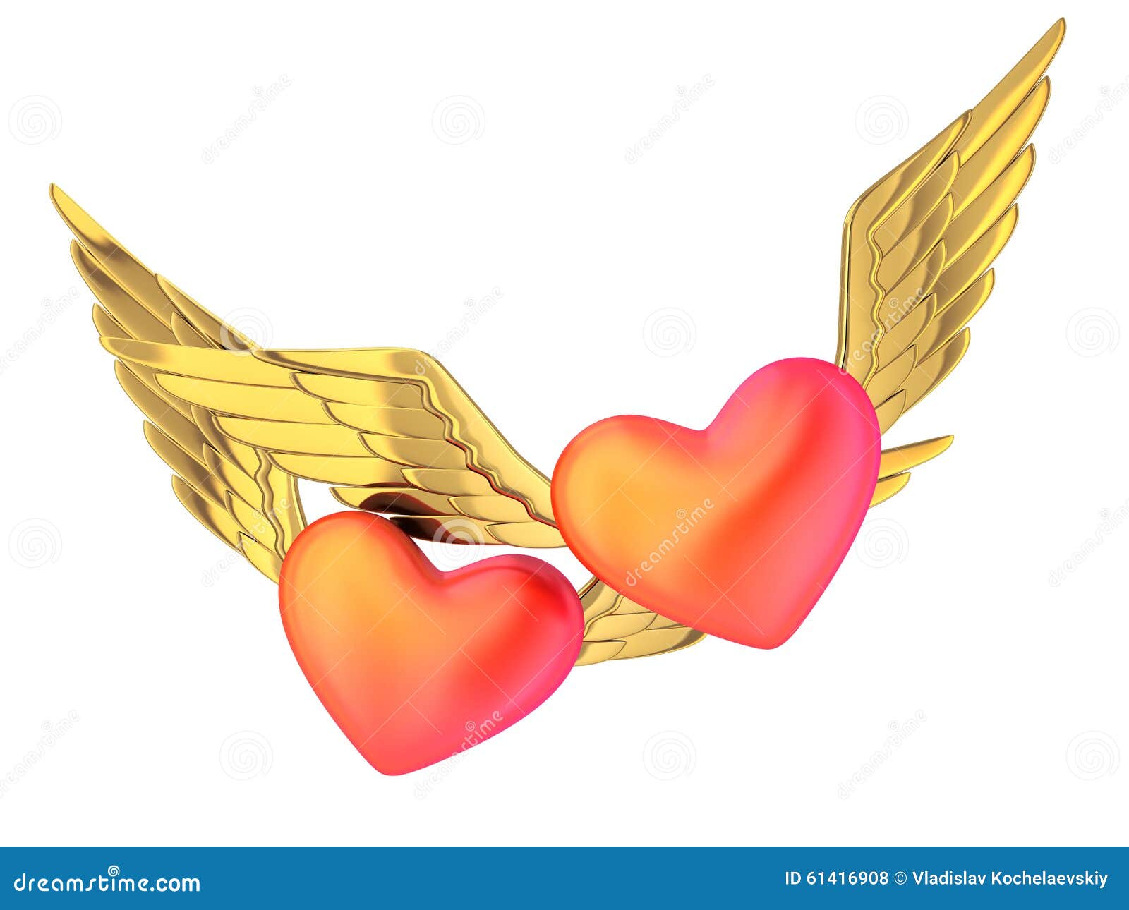 Double heart stock illustration. Illustration of passion - 61416908