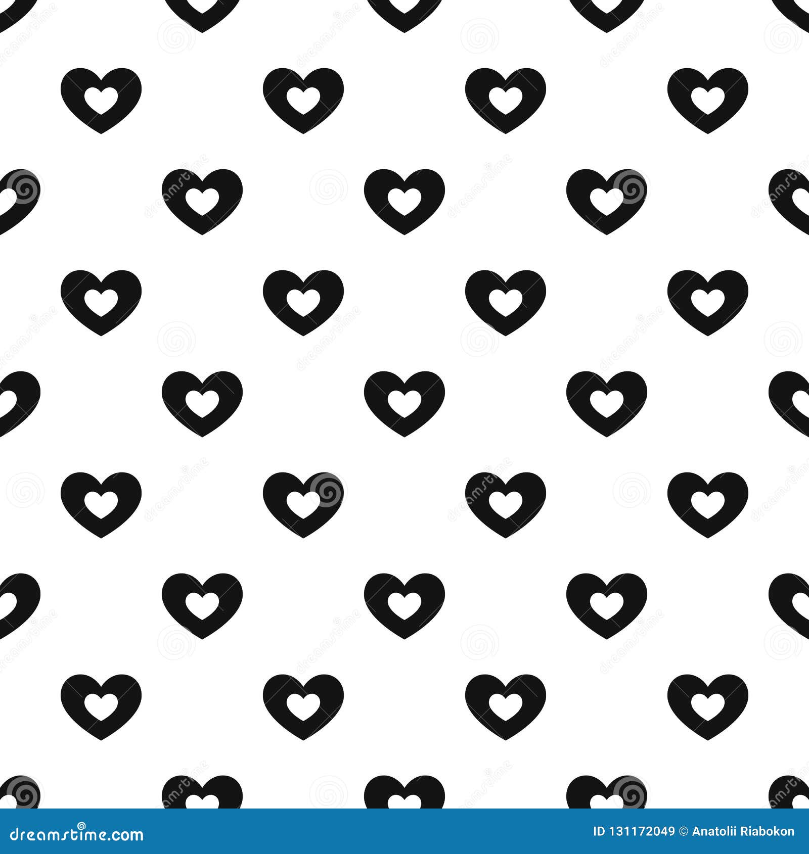 Double Heart Pattern Seamless Vector Stock Vector - Illustration of ...