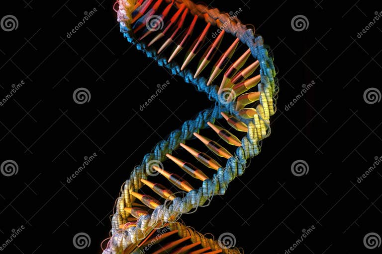 The Double-helical Structure of Dna, with the Base Pairs Visible Stock ...
