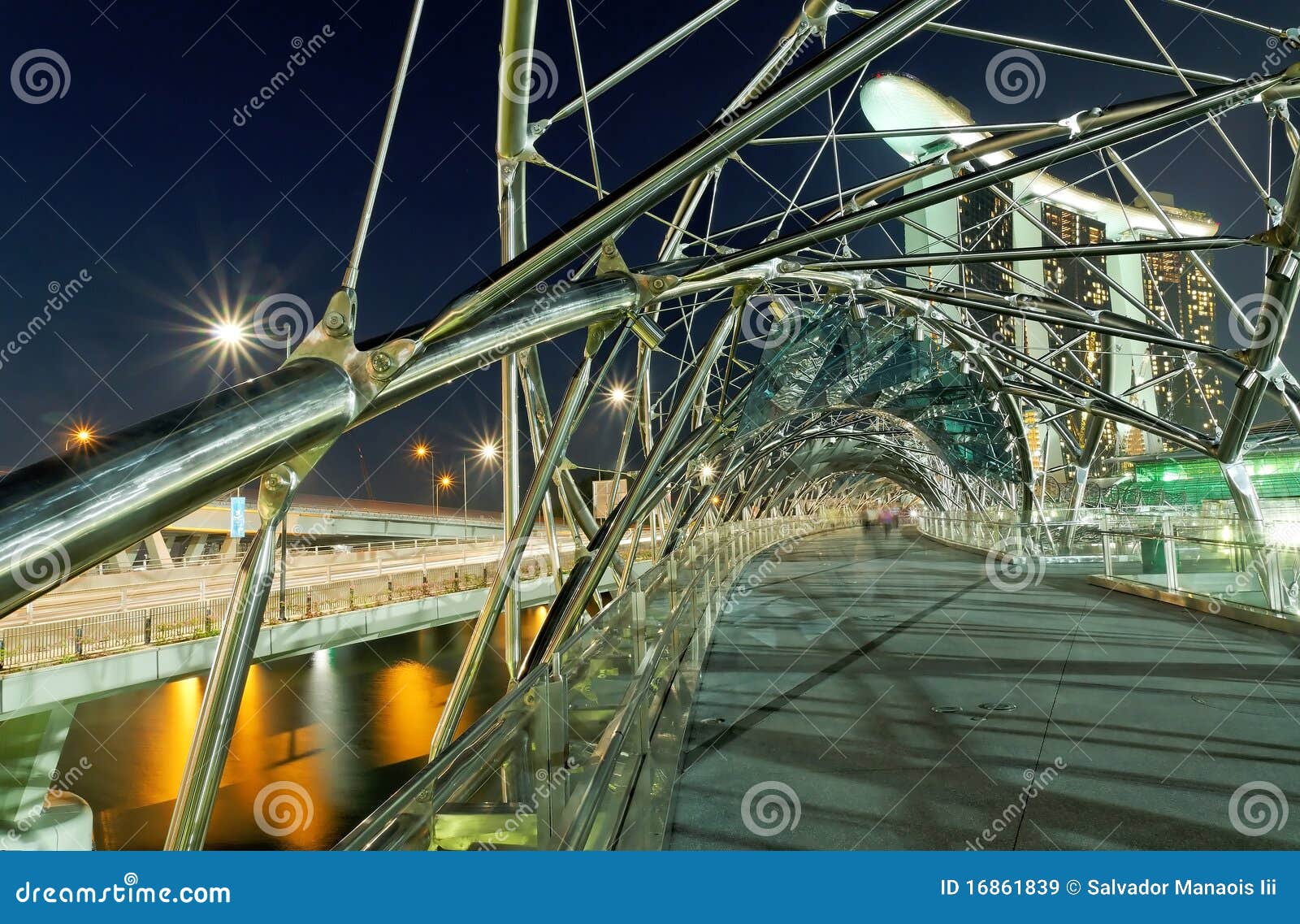 The Double-Helix Bridge, Singapore Editorial Stock Image - Image of ...