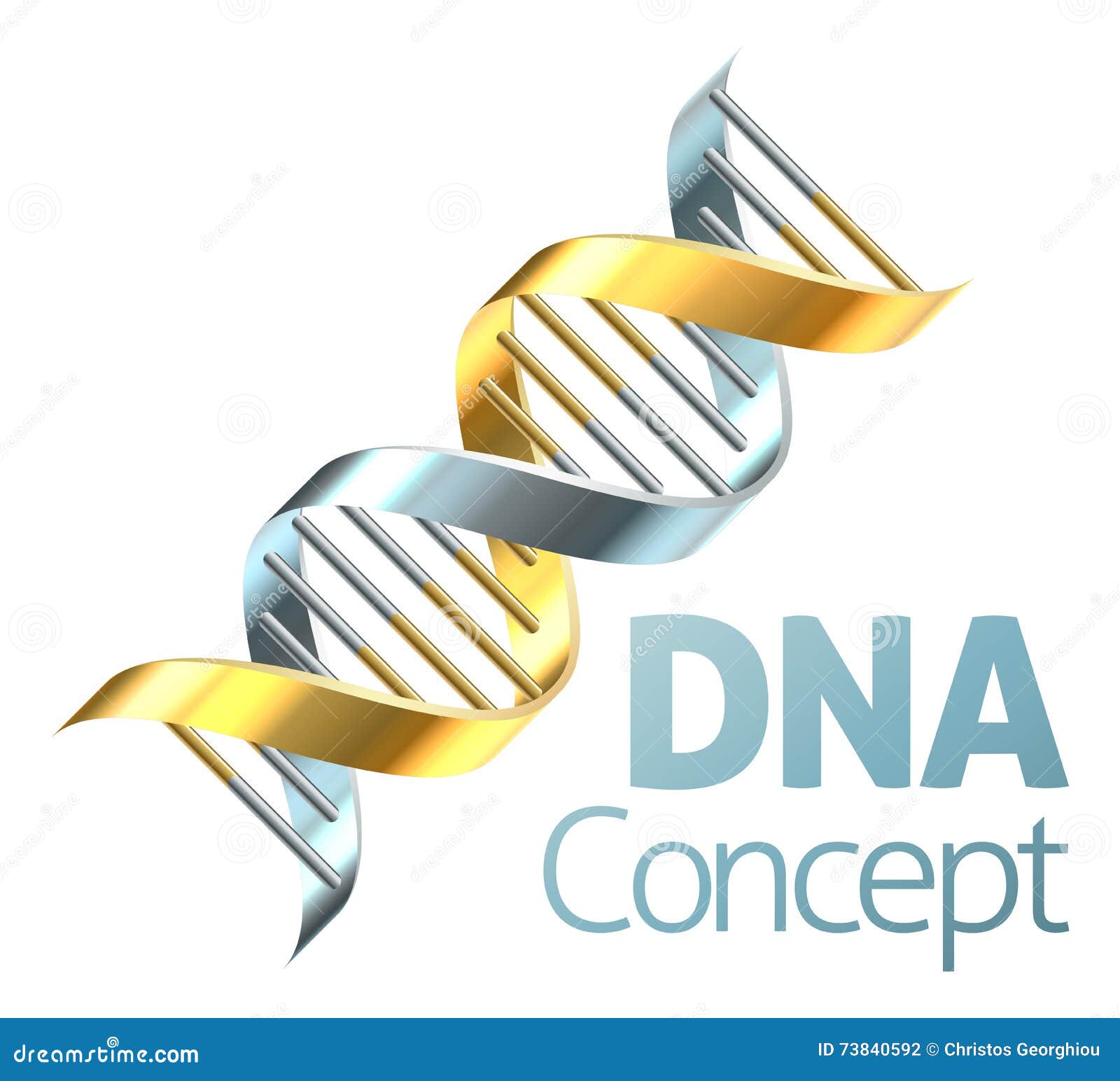 Double Helix DNA Genetics Strand Concept Stock Vector - Illustration of ...