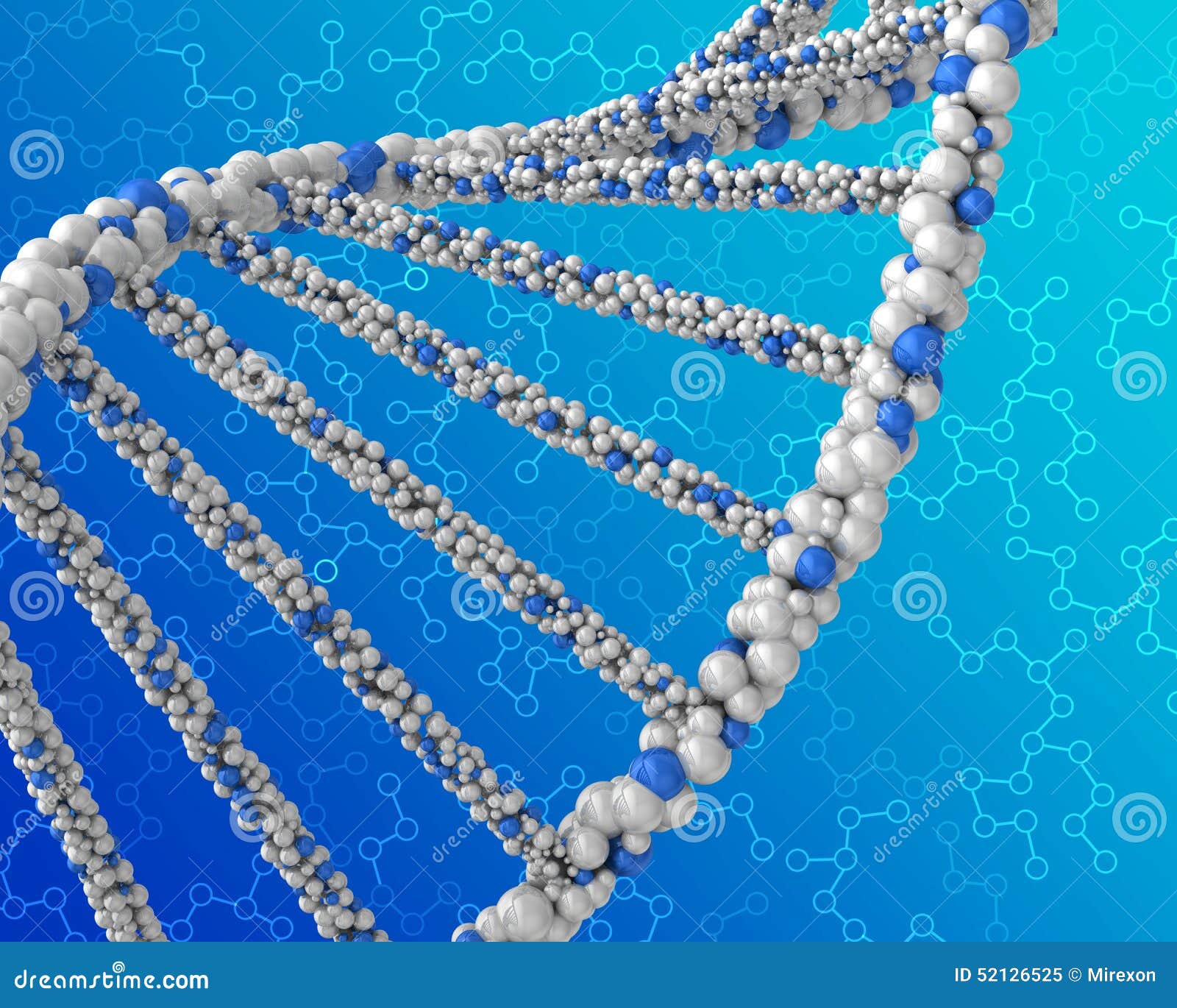 Double Helix Structure DNA on Abstract Background Stock Illustration ...