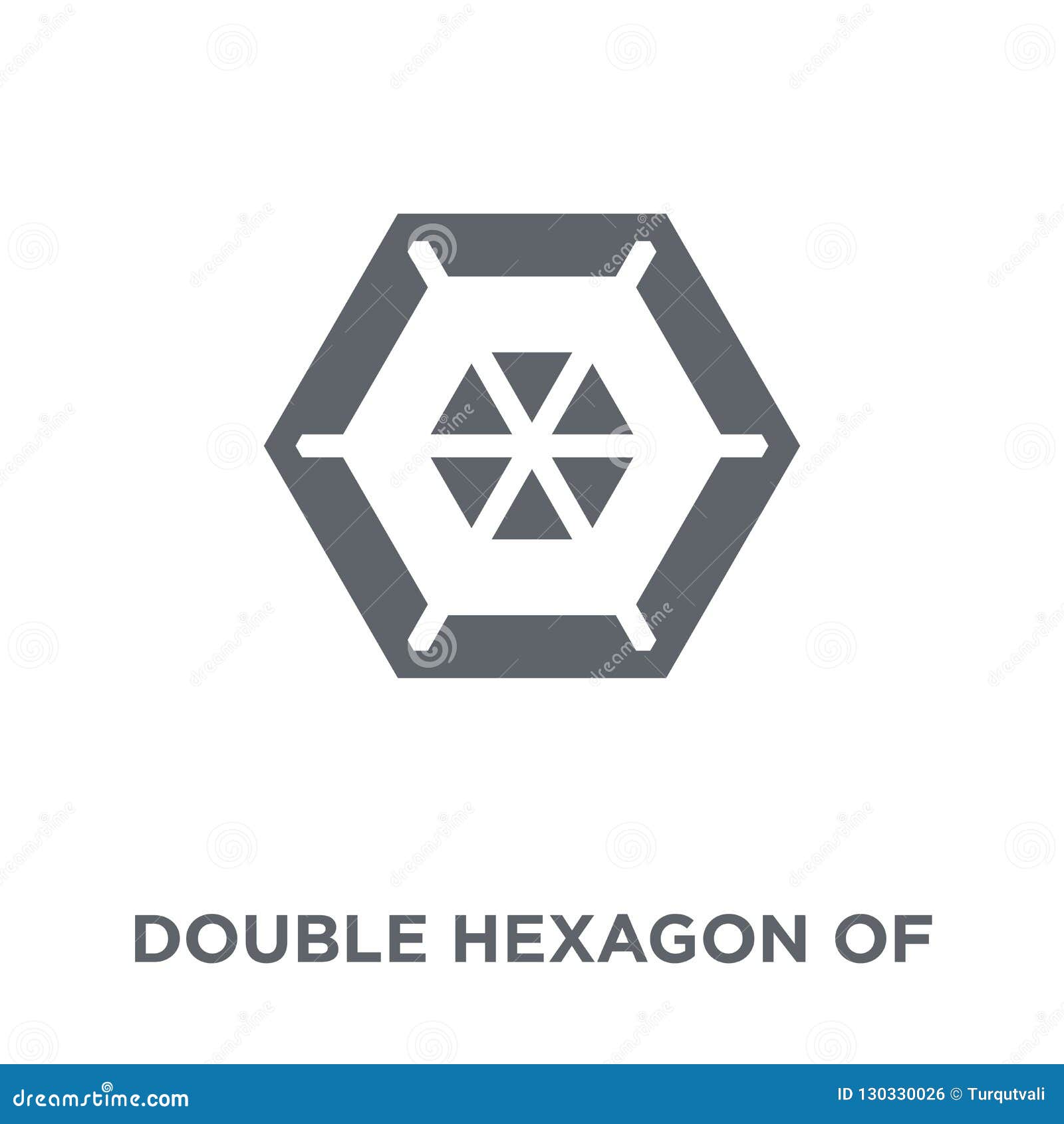 Double Hexagon Of Small Triangles Icon From Geometry Collection. Stock ...