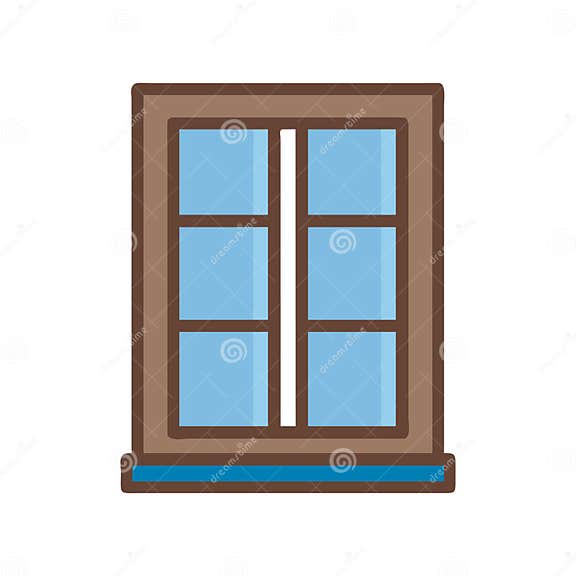Double Hung Window Design for Modern Architecture Stock Illustration ...