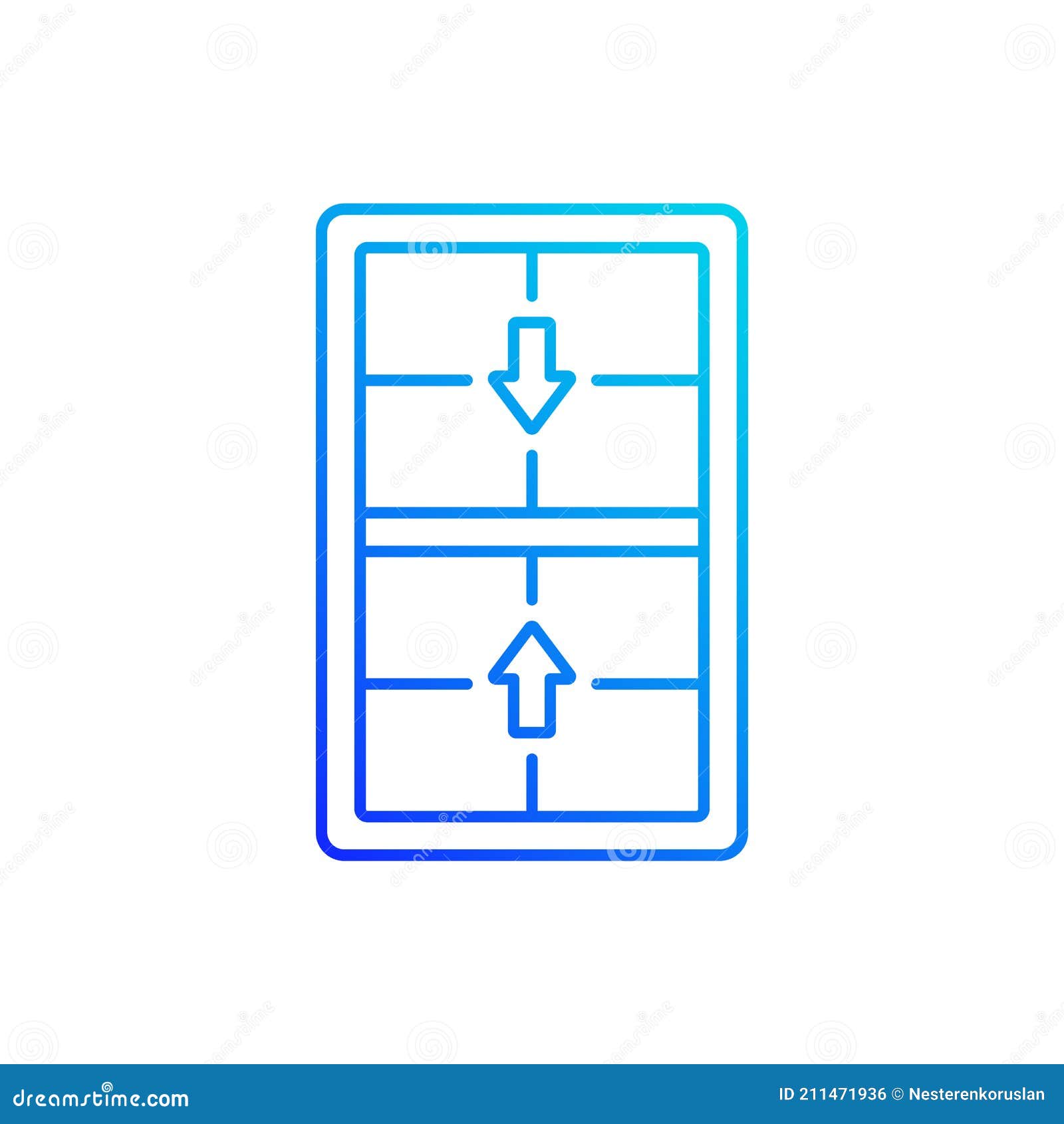 Double-hung Windows Linear Vector Icon Stock Vector - Illustration of ...