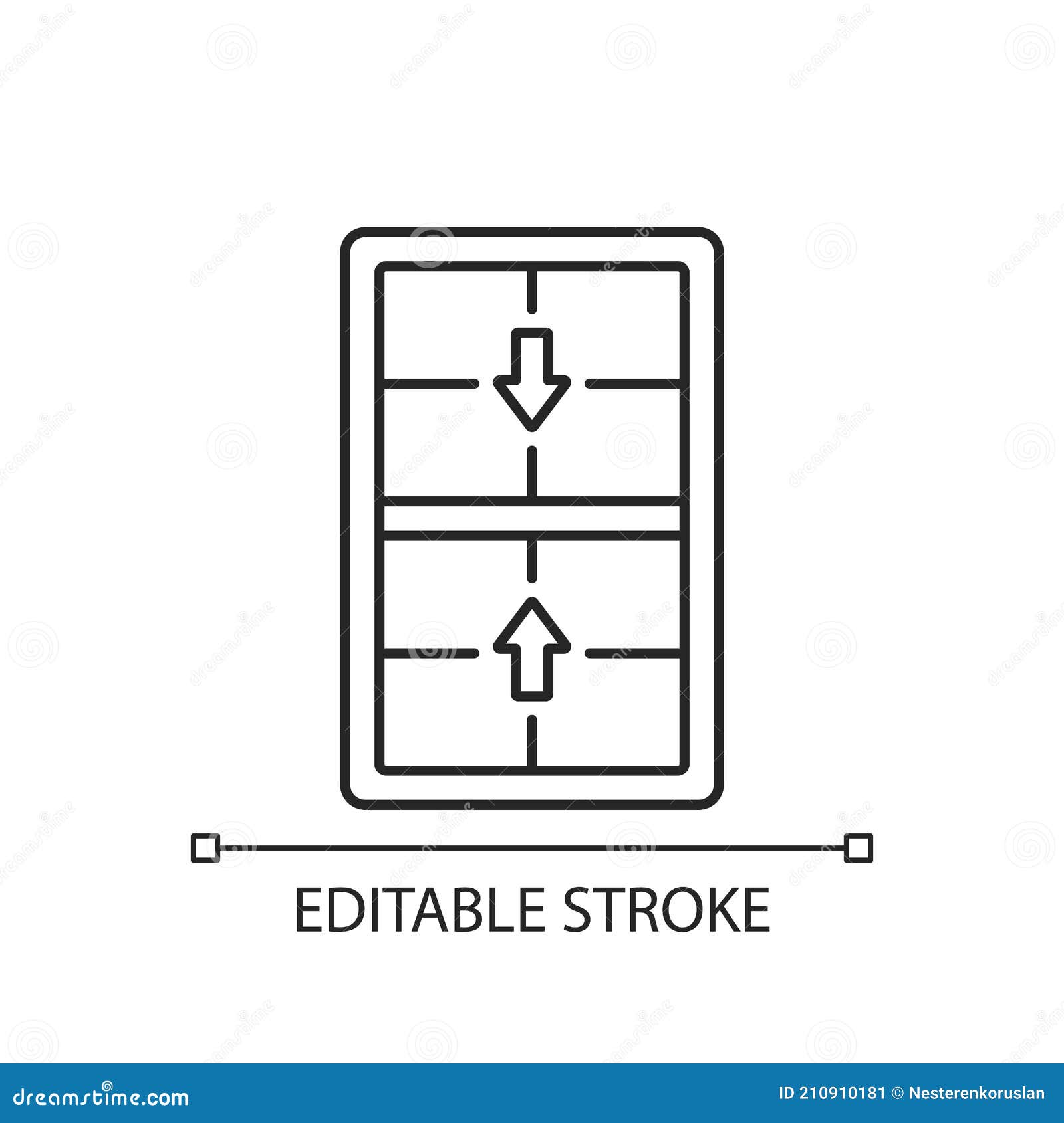 Double-hung Windows Linear Icon Stock Vector - Illustration of ...