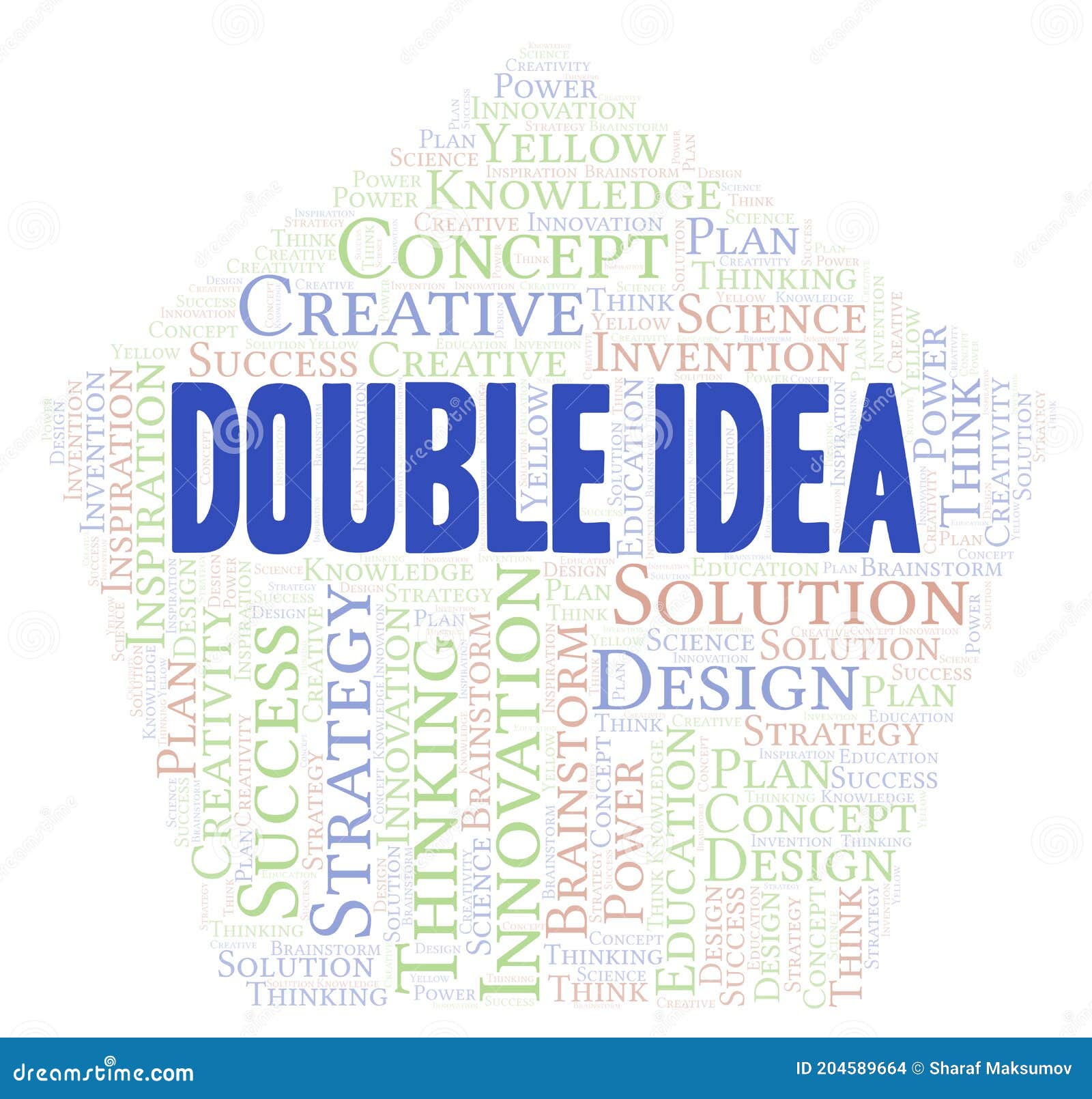 Double Idea Typography Word Cloud Create with the Text only. Stock ...