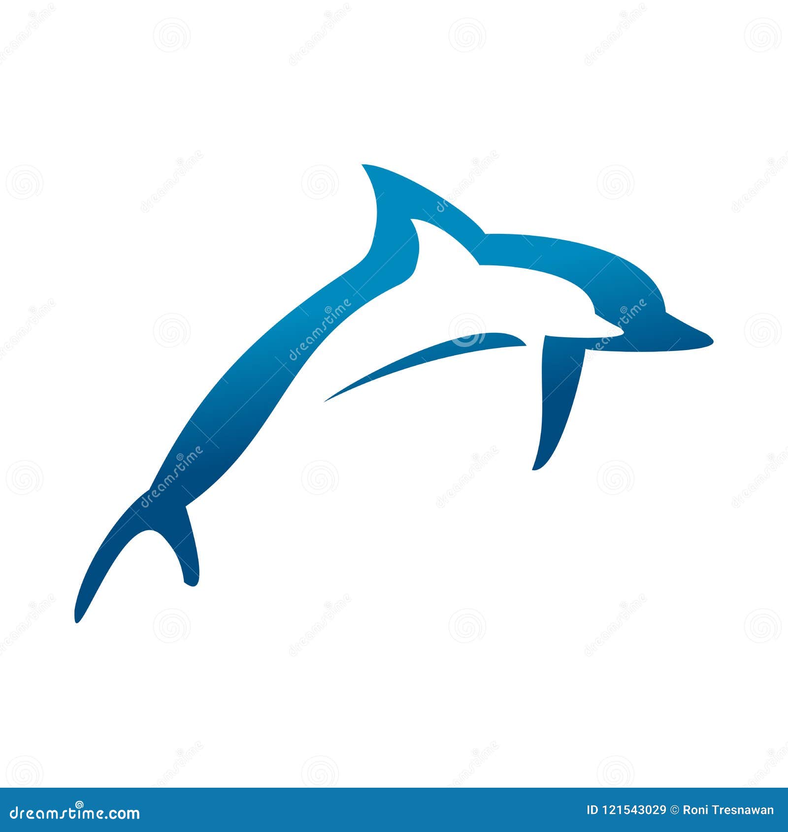 Double Jumping Dolphins Symbol Design Stock Vector - Illustration of ...