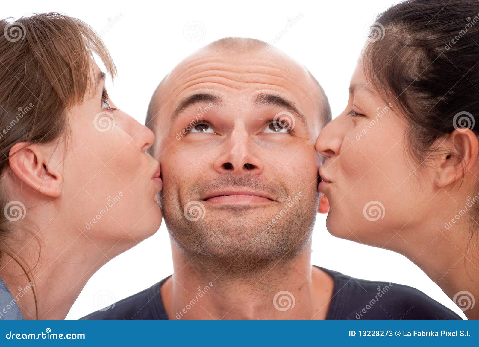 Double kiss stock image. Image of friendship, woman, team - 13228273