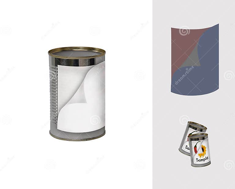 Double-label tin can stock image. Image of advertisement - 17259587