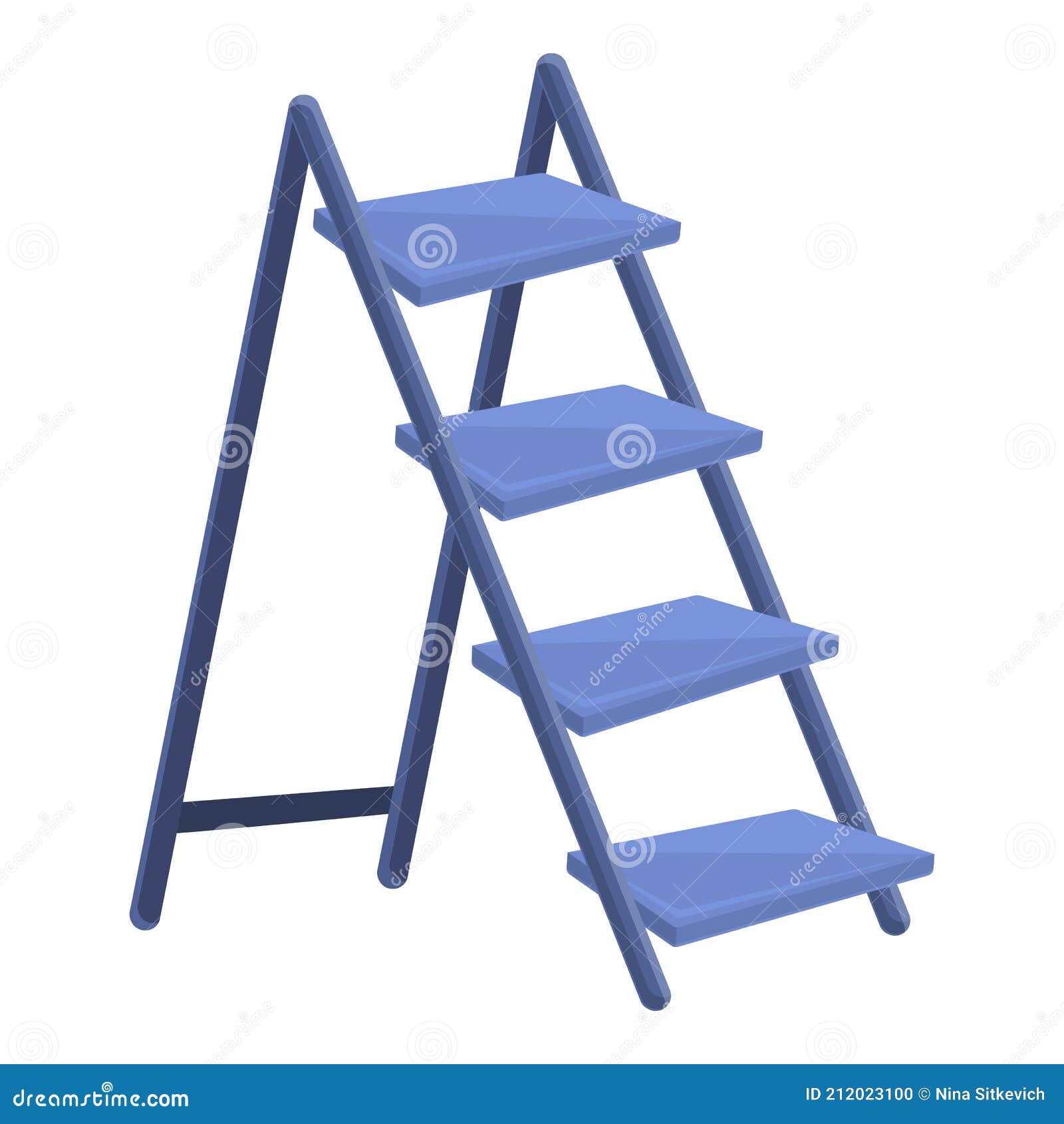 Double Ladder Icon, Cartoon Style Stock Vector - Illustration of ...