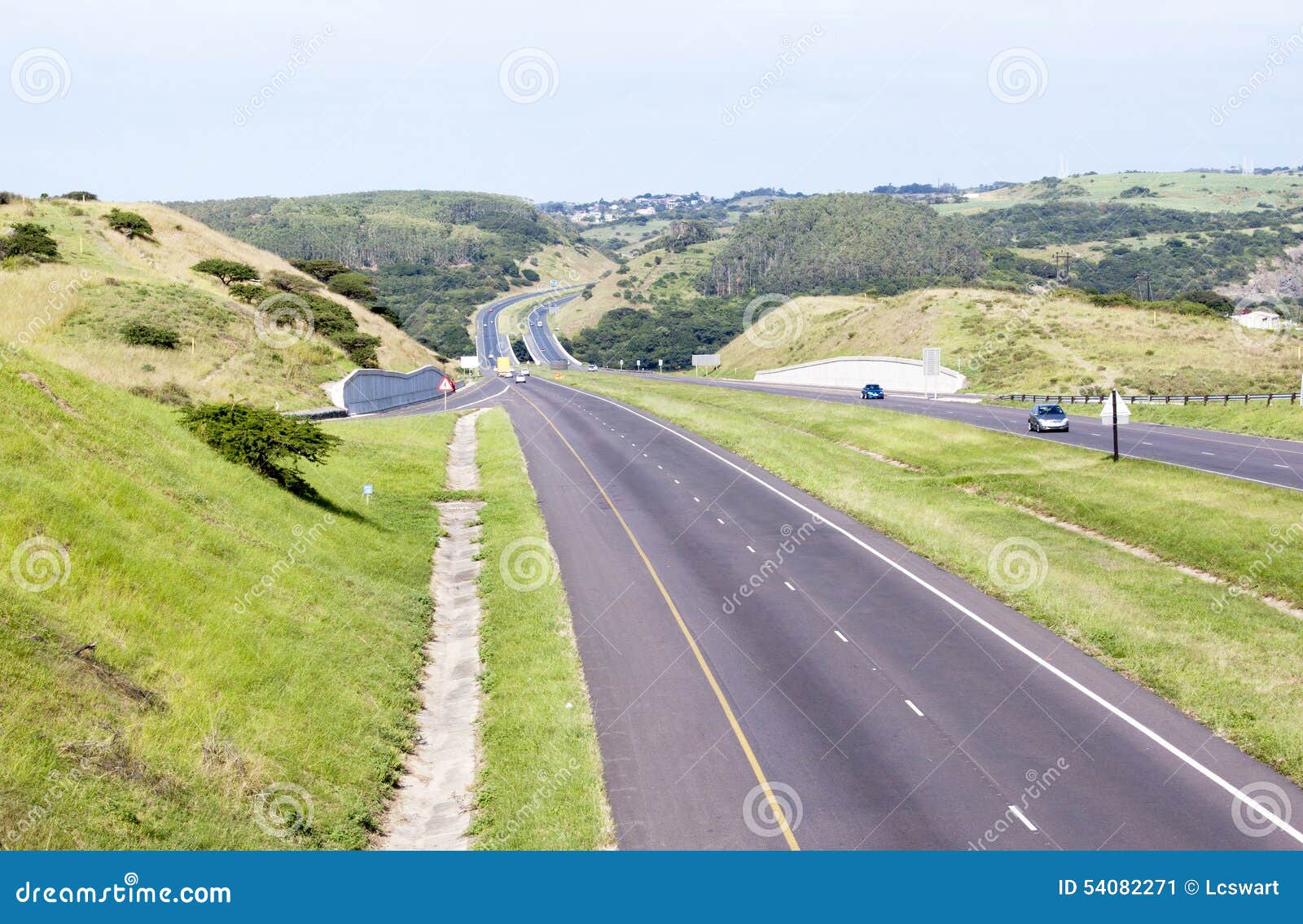 Double Lane Highway with Off Ramp and on Ramp Stock Image - Image of ...
