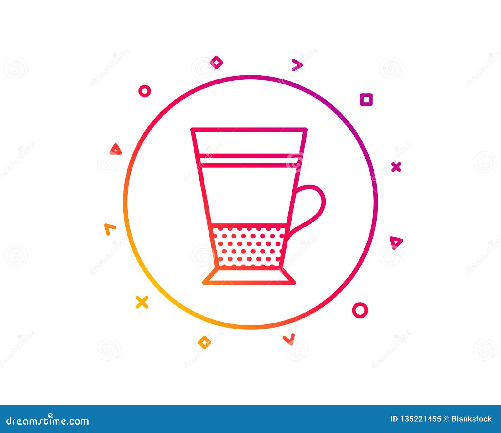 Double Latte Coffee Icon. Hot Drink Sign. Vector Stock Vector ...