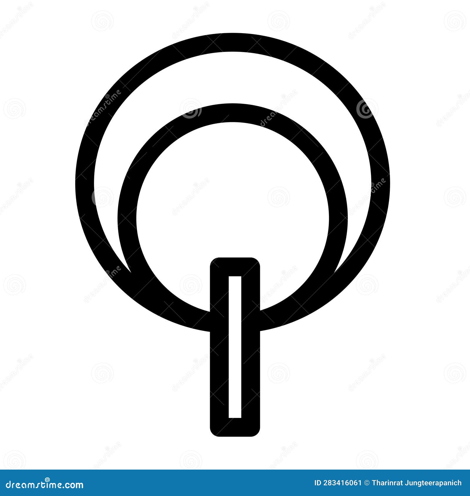 Double Layer Circle Shape Tree Stock Vector - Illustration of trunk ...