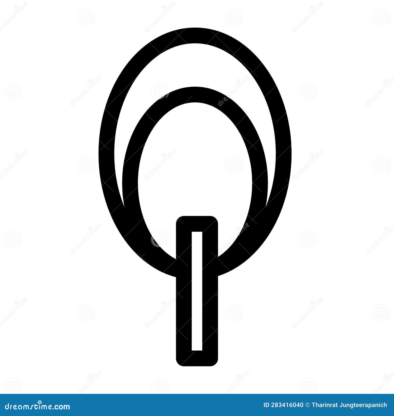 Double Layer Oval Shape Tree Stock Vector - Illustration of evergreen ...