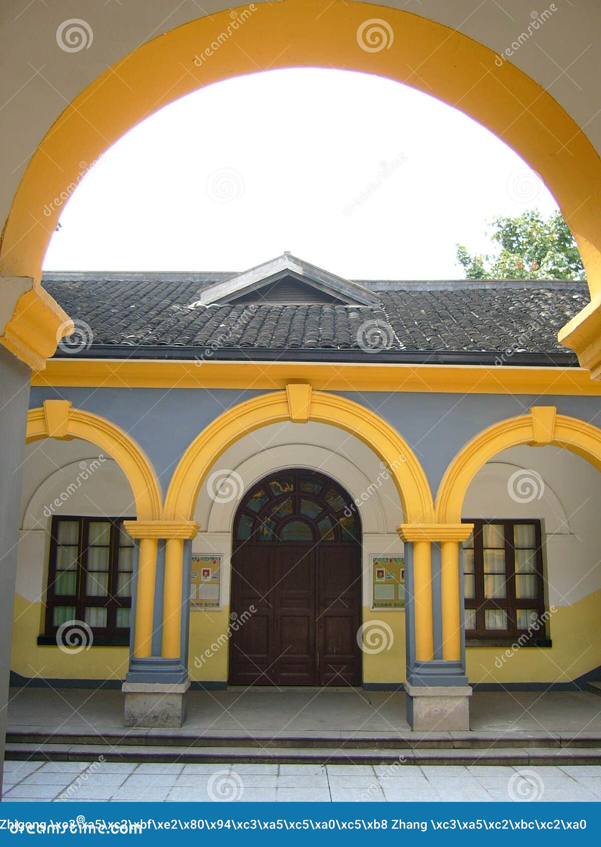 Double-layer portico stock photo. Image of architecture - 649462