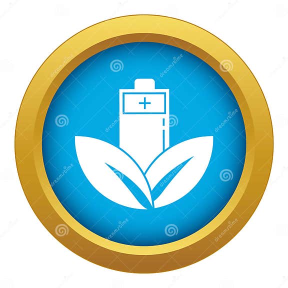 Double Leaf Icon Blue Vector Isolated Stock Vector - Illustration of ...